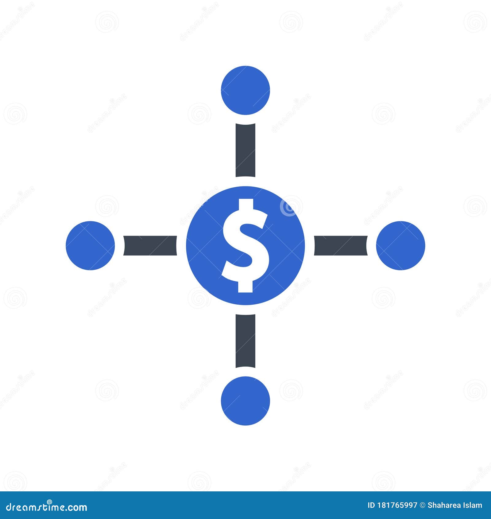 Financial network icon stock vector. Illustration of network - 181765997