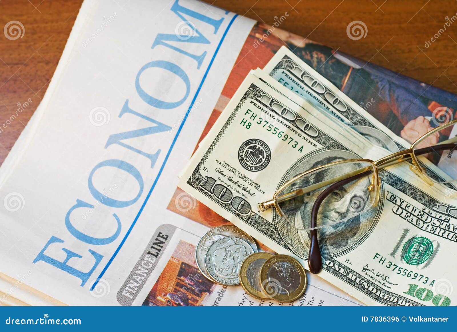 Financial Newspaper stock photo. Image of making, glasses - 7836396