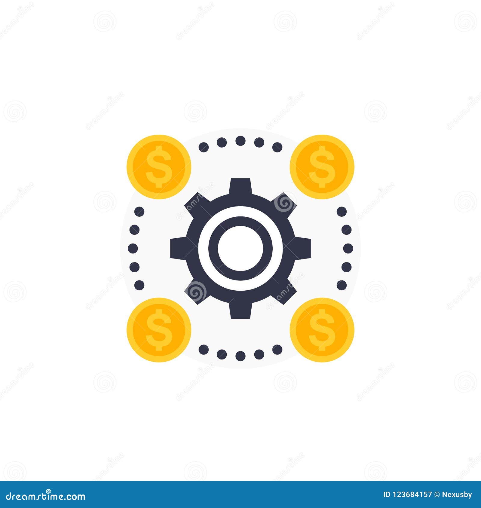 Financial Operations Concept, Vector Icon on White Stock Vector ...