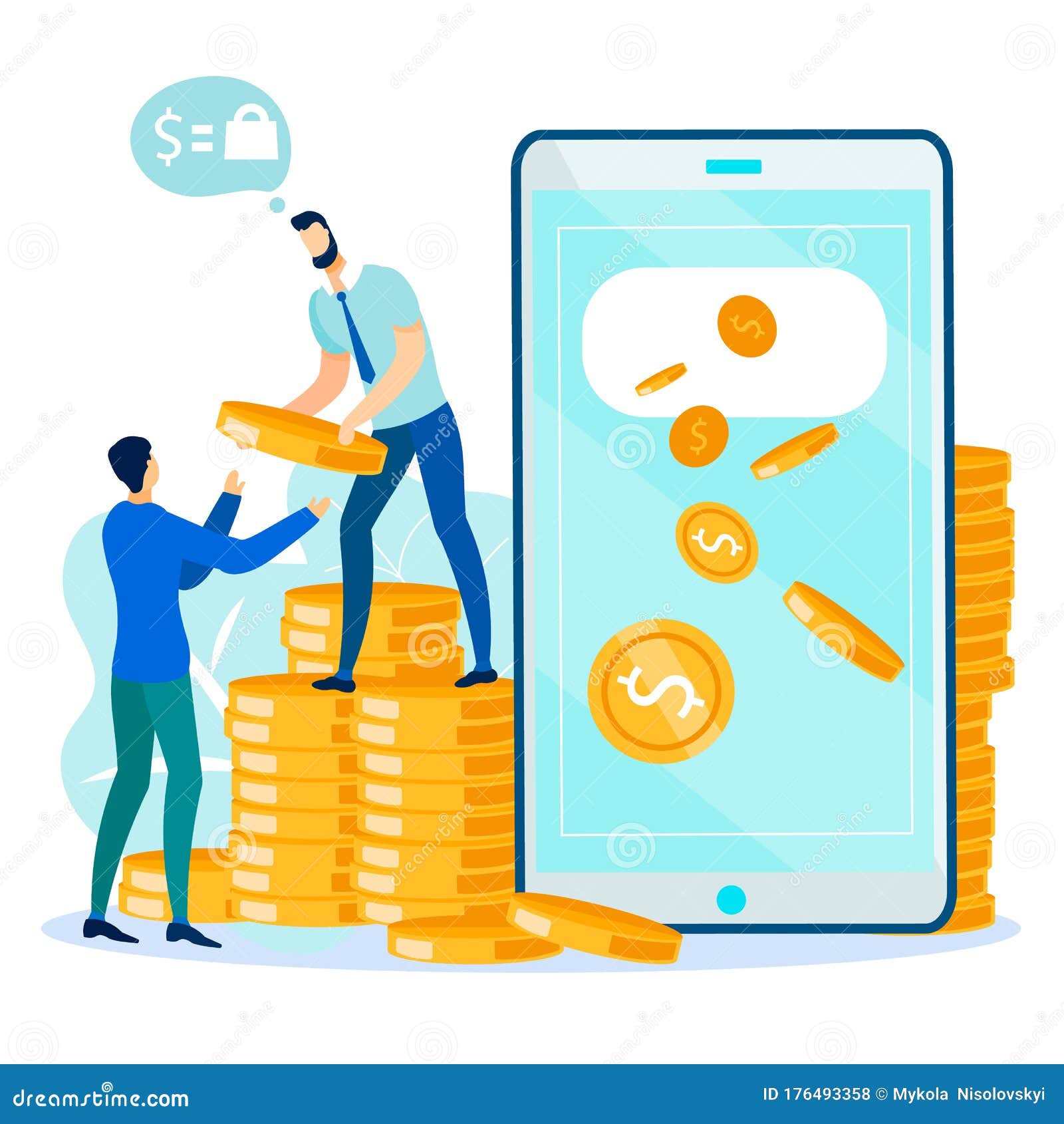 Financial Operations and Digital Transactions Stock Vector ...