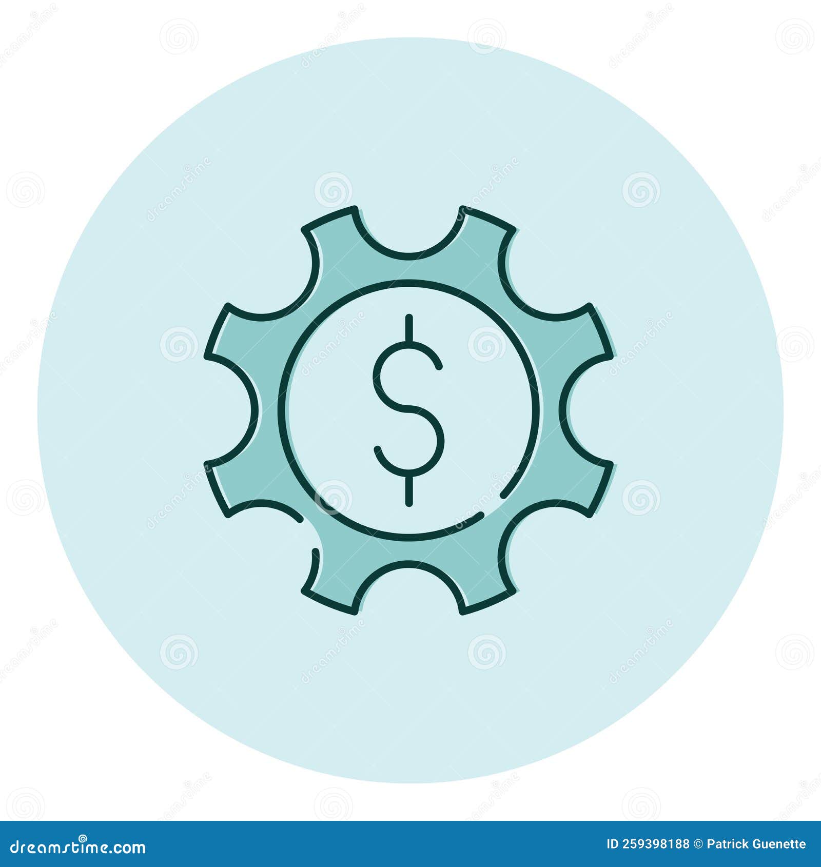 Financial Optimization Vector Line Icon. Modern Economic Strategy For ...