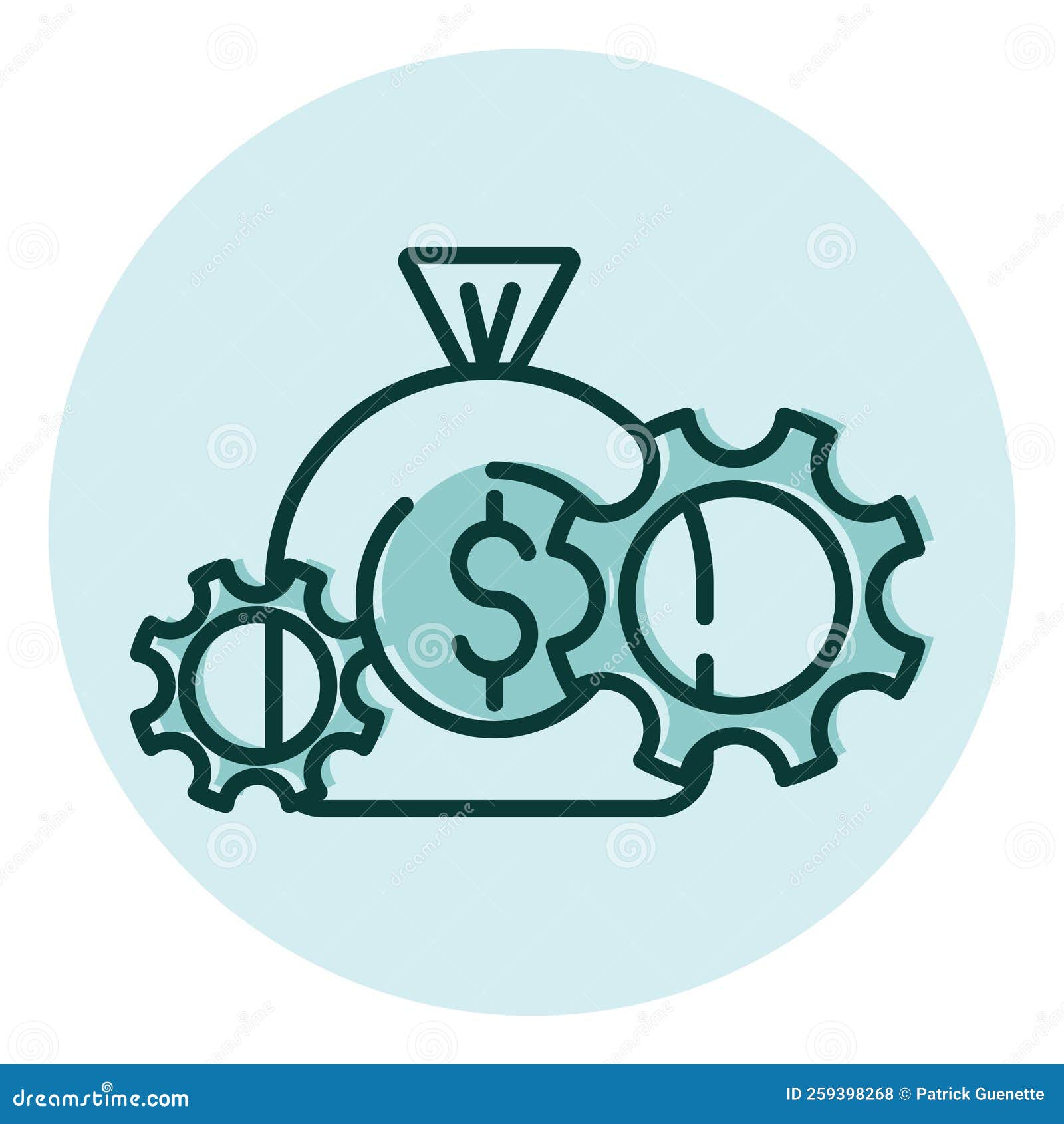 Financial Optimization Vector Line Icon. Modern Economic Strategy For ...