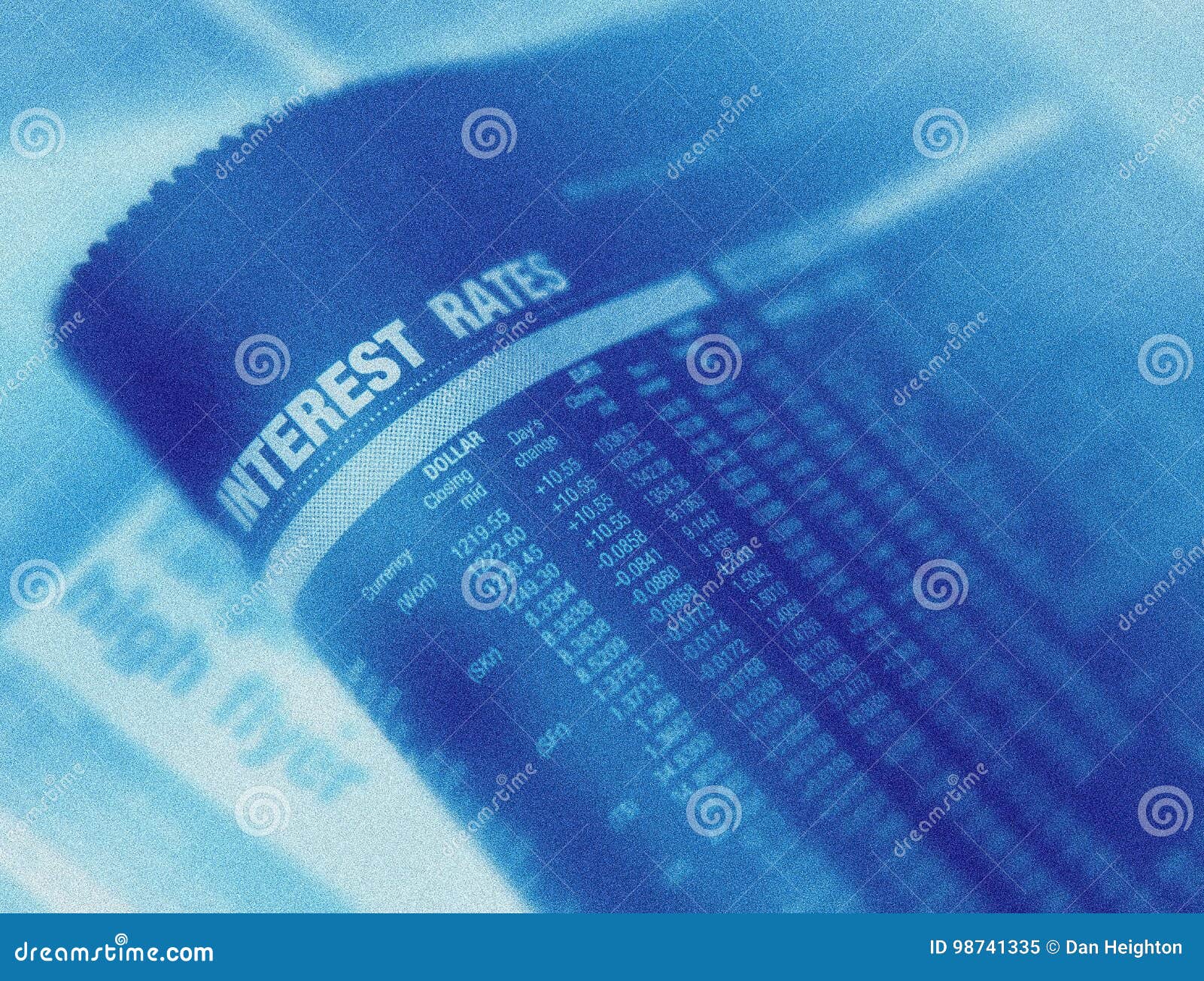 Financial Page Showing Interest Rates Stock Image - Image of accounting ...