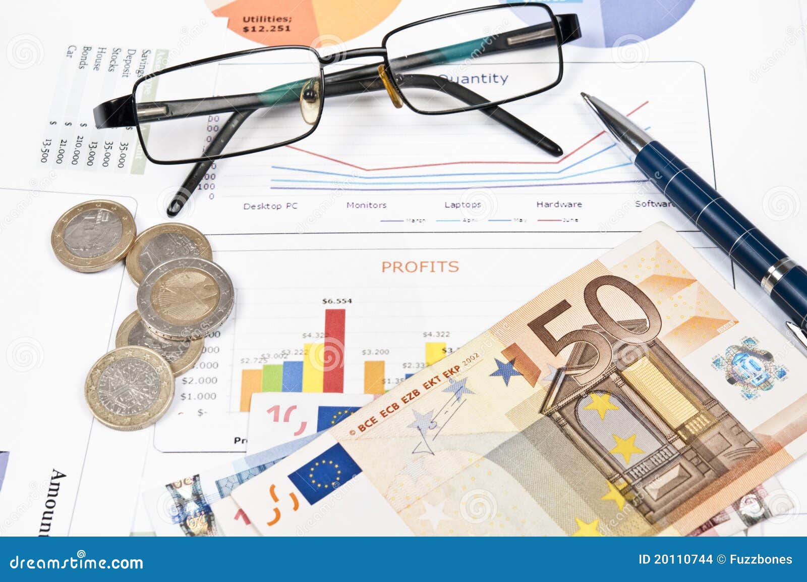 Financial paper stock photo. Image of company, list, account - 20110744