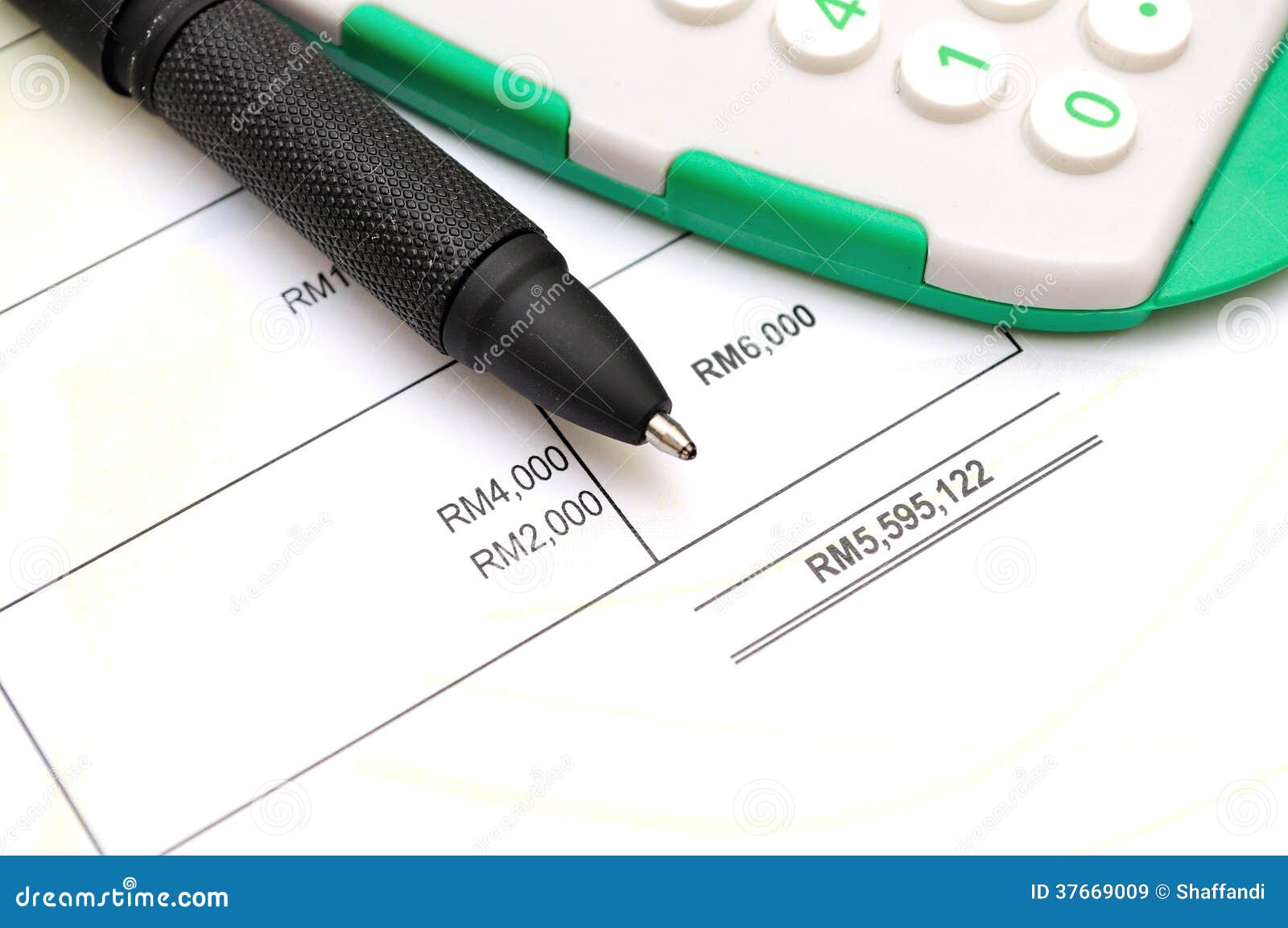 Financial Paper Charts and Graphs Stock Image - Image of account ...