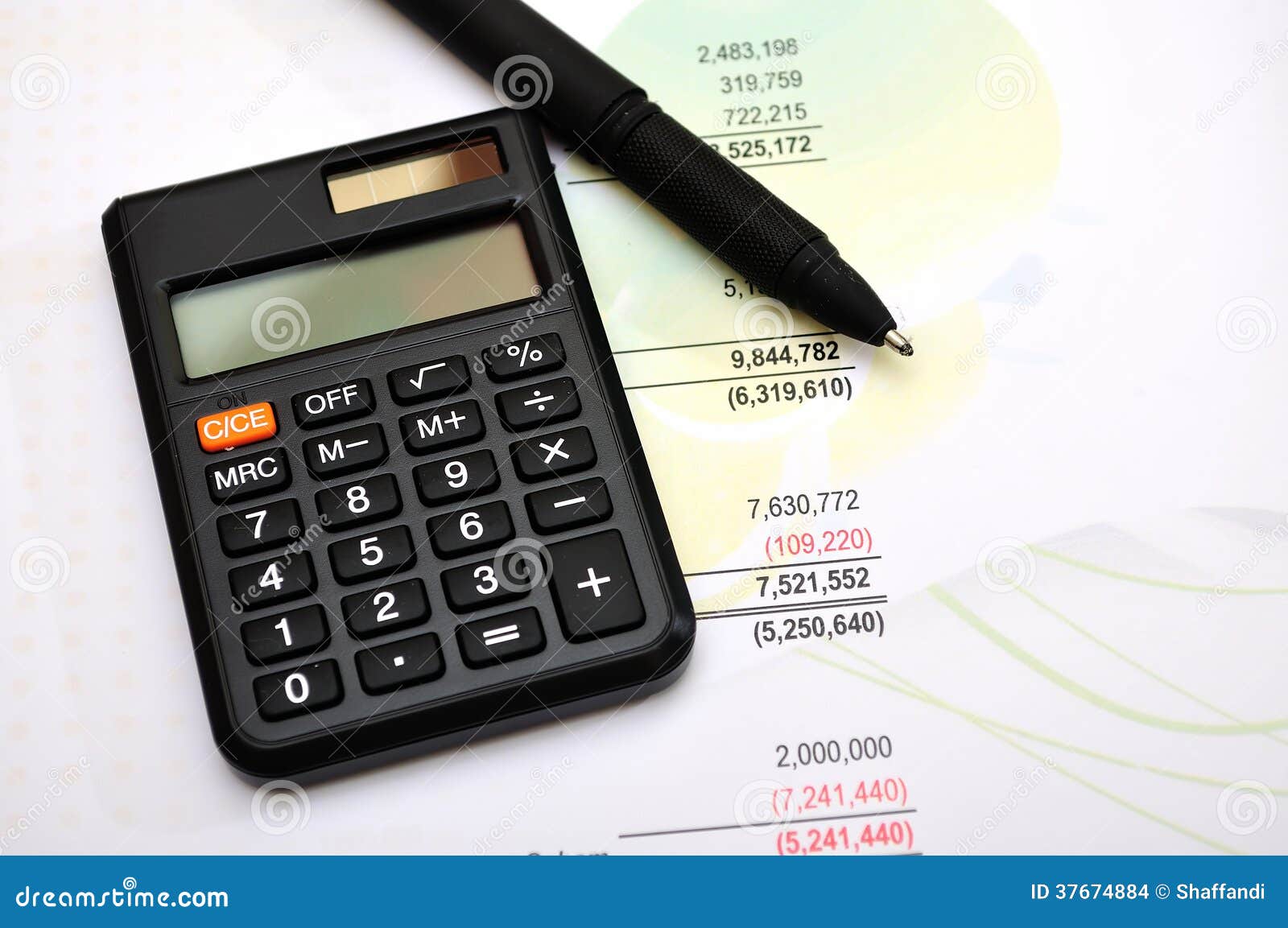 Financial Paper Charts and Graphs Stock Photo - Image of business ...