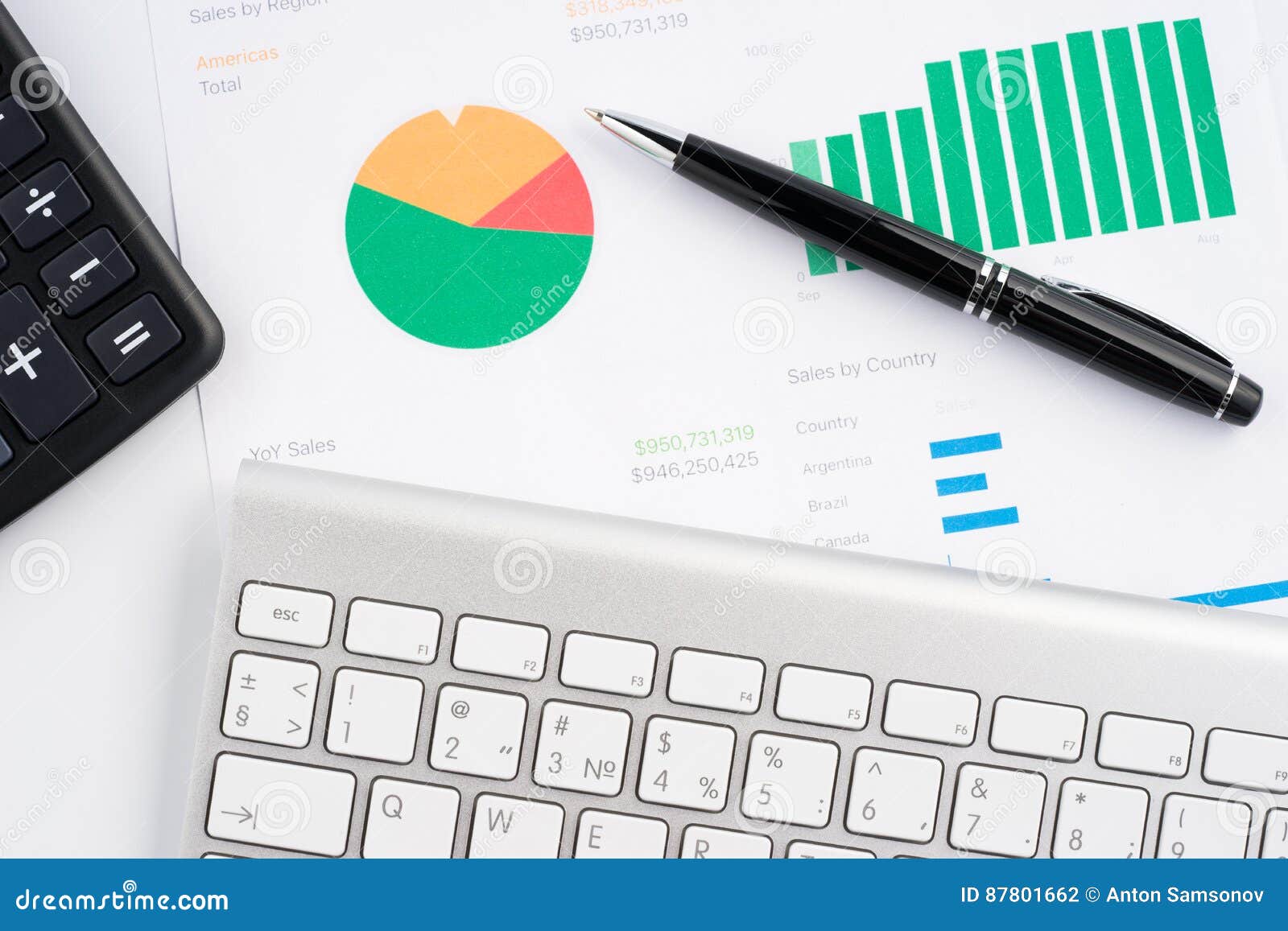 Financial paper charts stock photo. Image of analytics - 87801662