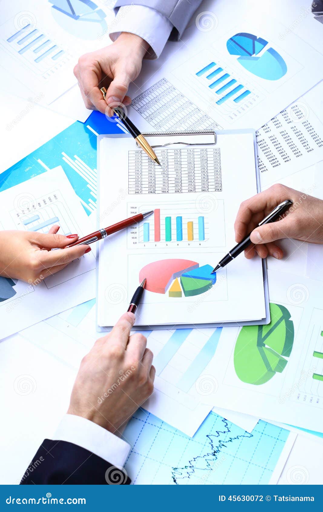 Financial paper charts stock photo. Image of blueprint - 45630072