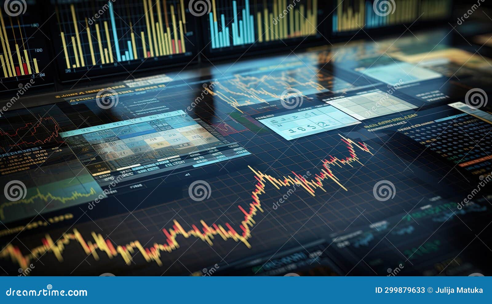 Financial Patterns with Economics Lessons Stock Illustration ...