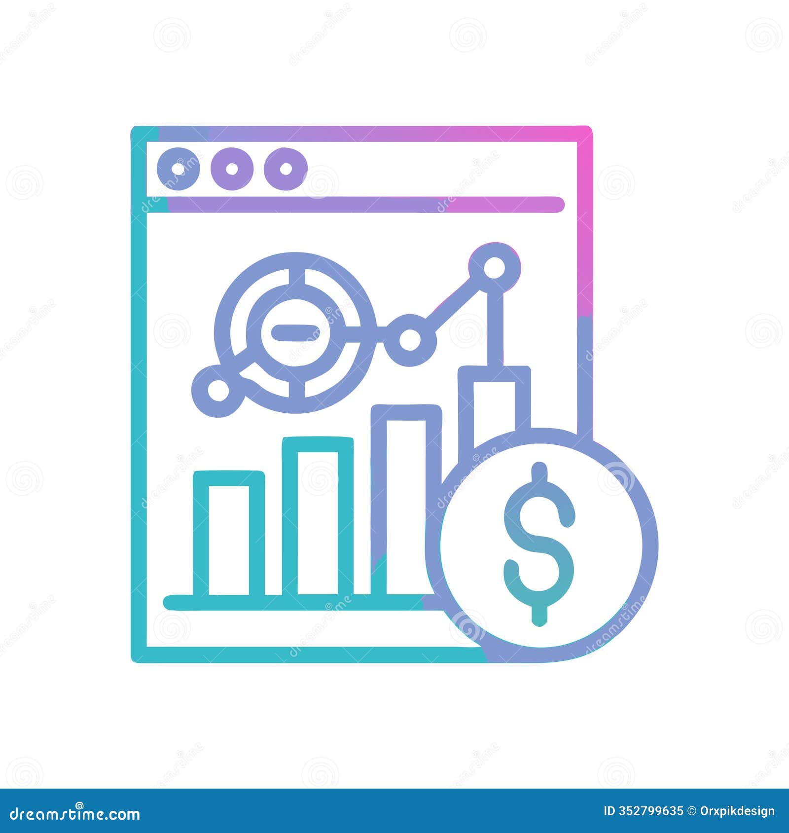 Financial Performance Indicators Icon for Assessment Stock Vector ...