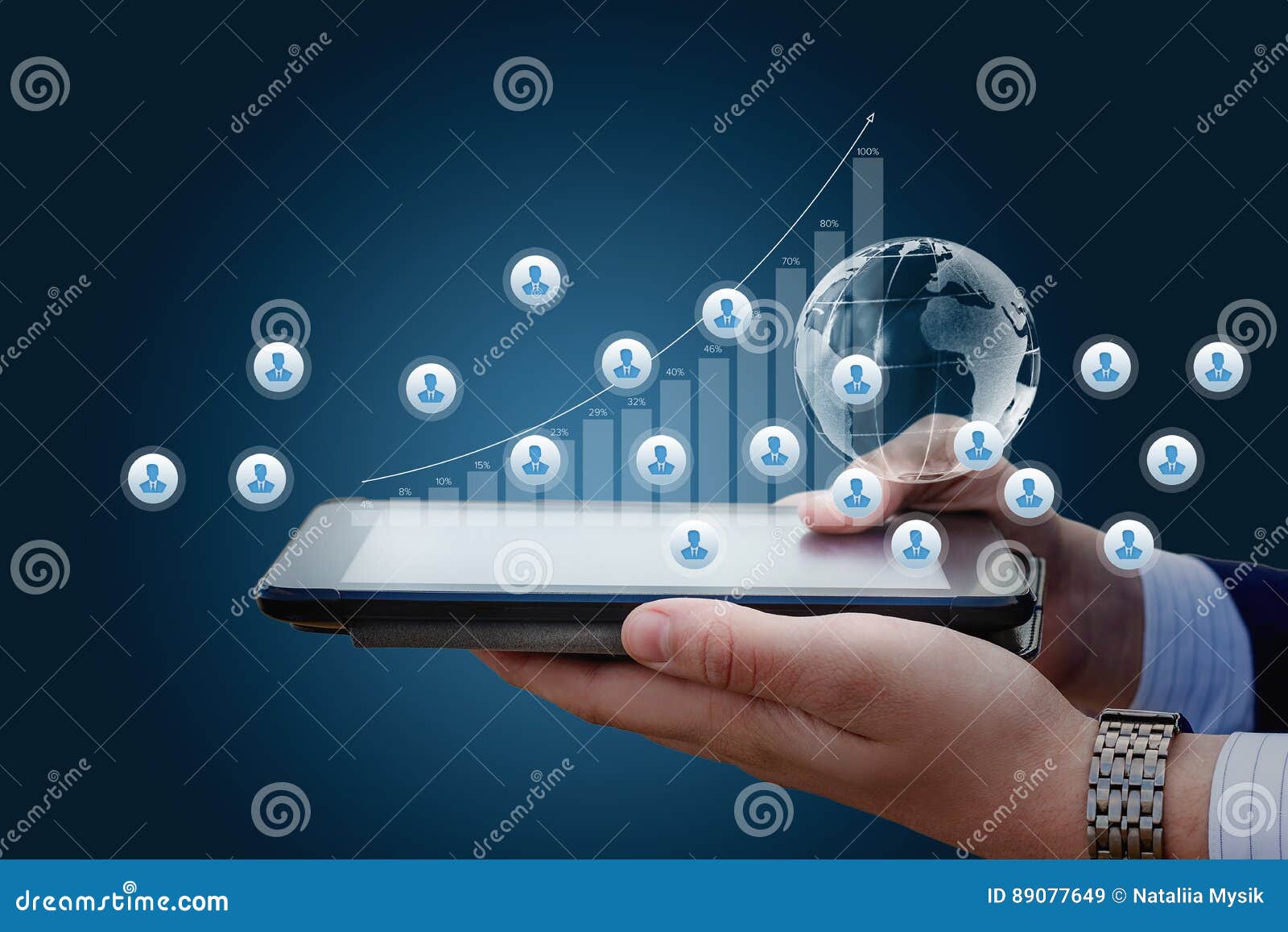 Financial Performance in Networks. Stock Image - Image of network ...