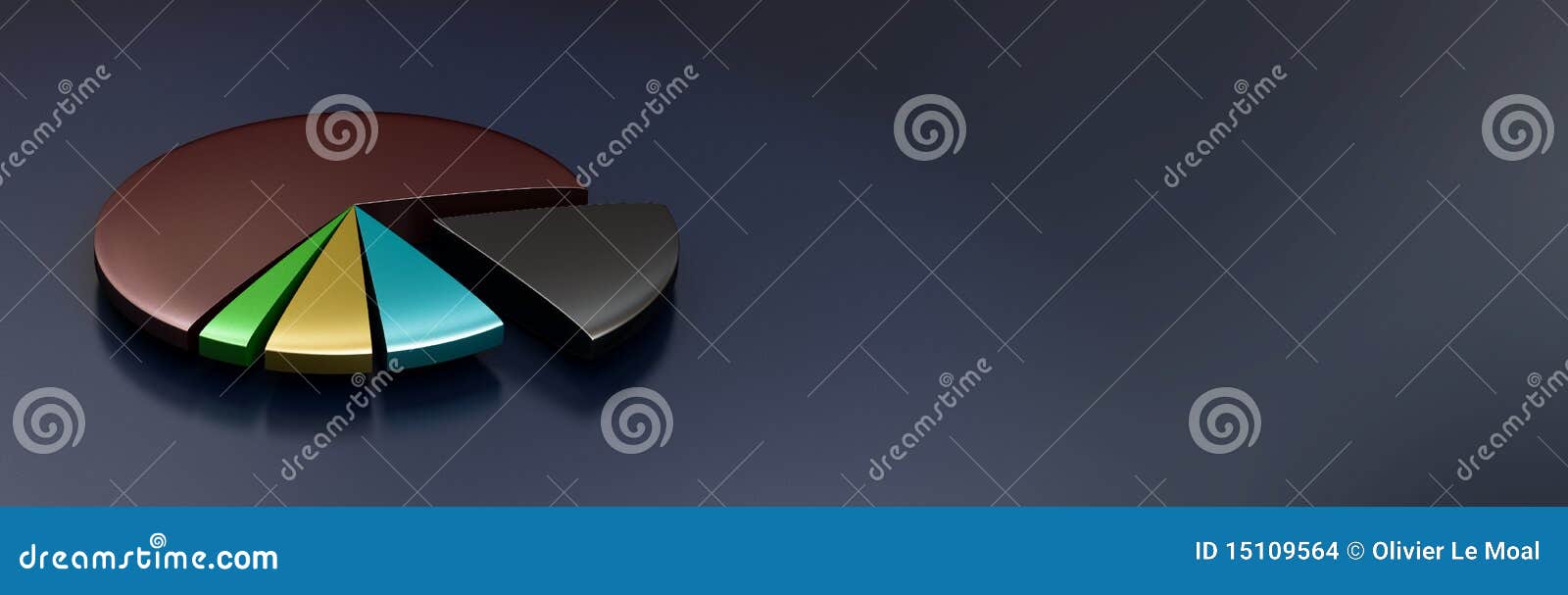 Financial pie chart banner stock illustration. Illustration of graphic ...