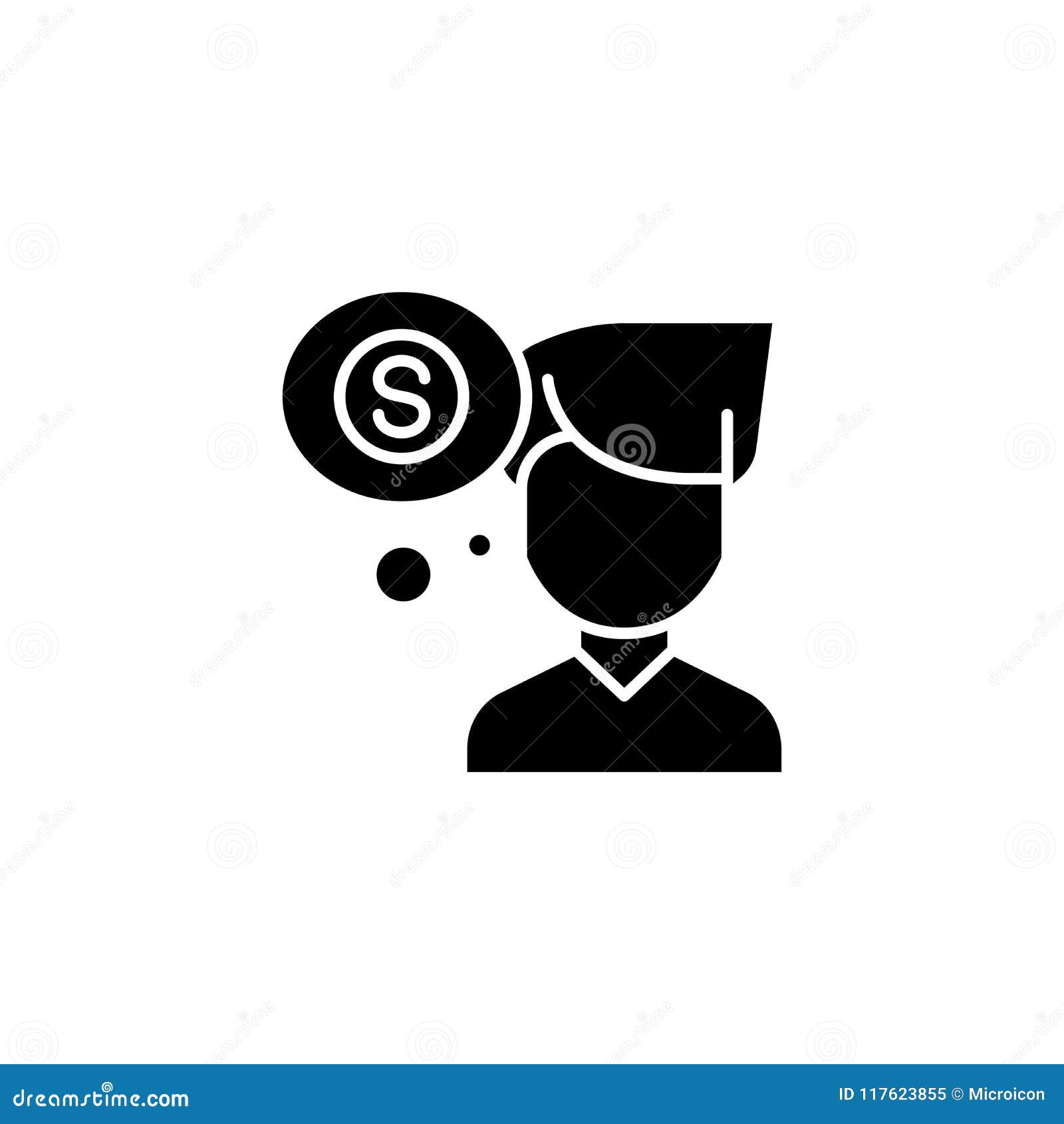 Financial Plan Black Icon Concept. Financial Plan Flat Vector Symbol ...