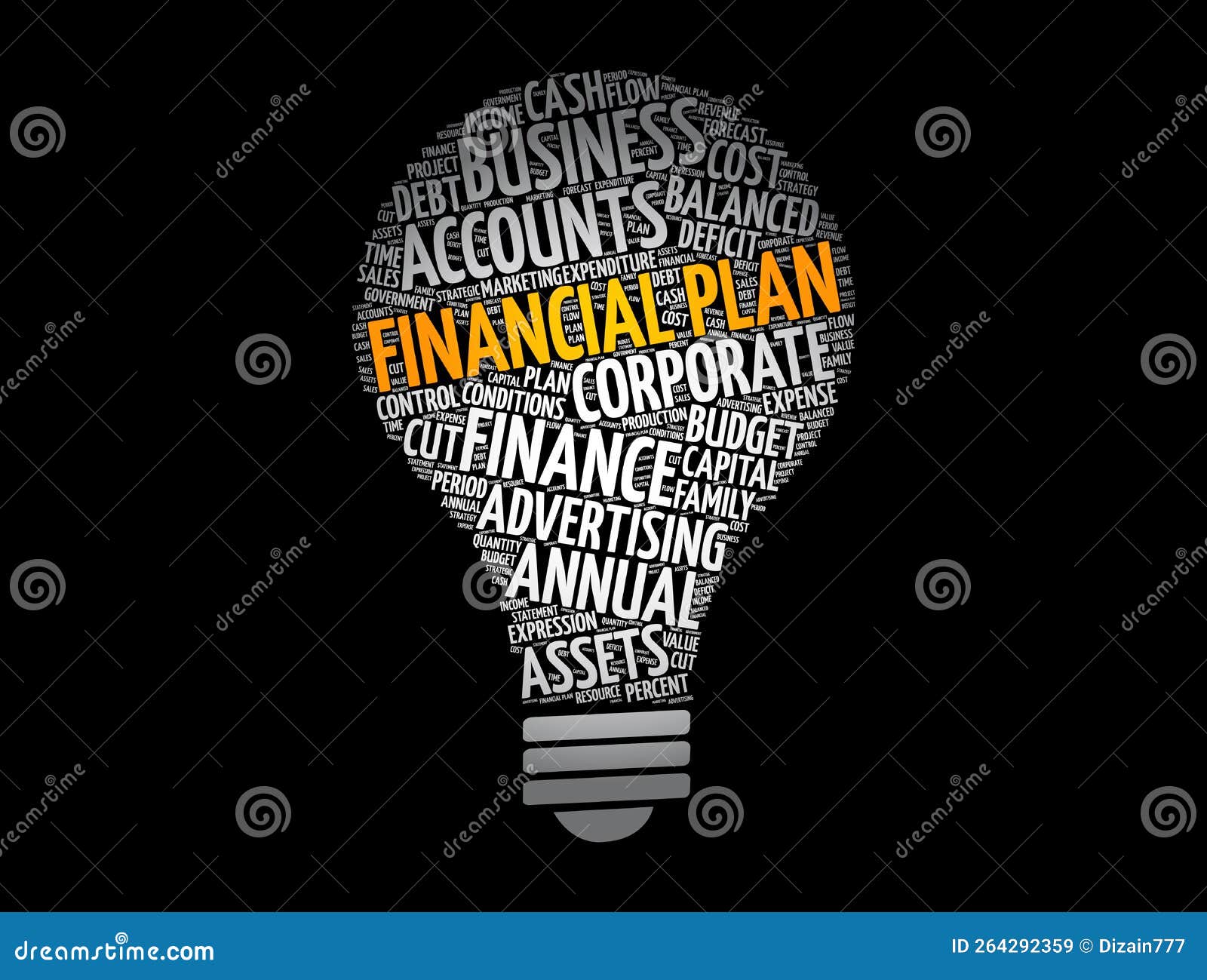 Financial Plan Bulb, Business Concept Background Stock Illustration ...