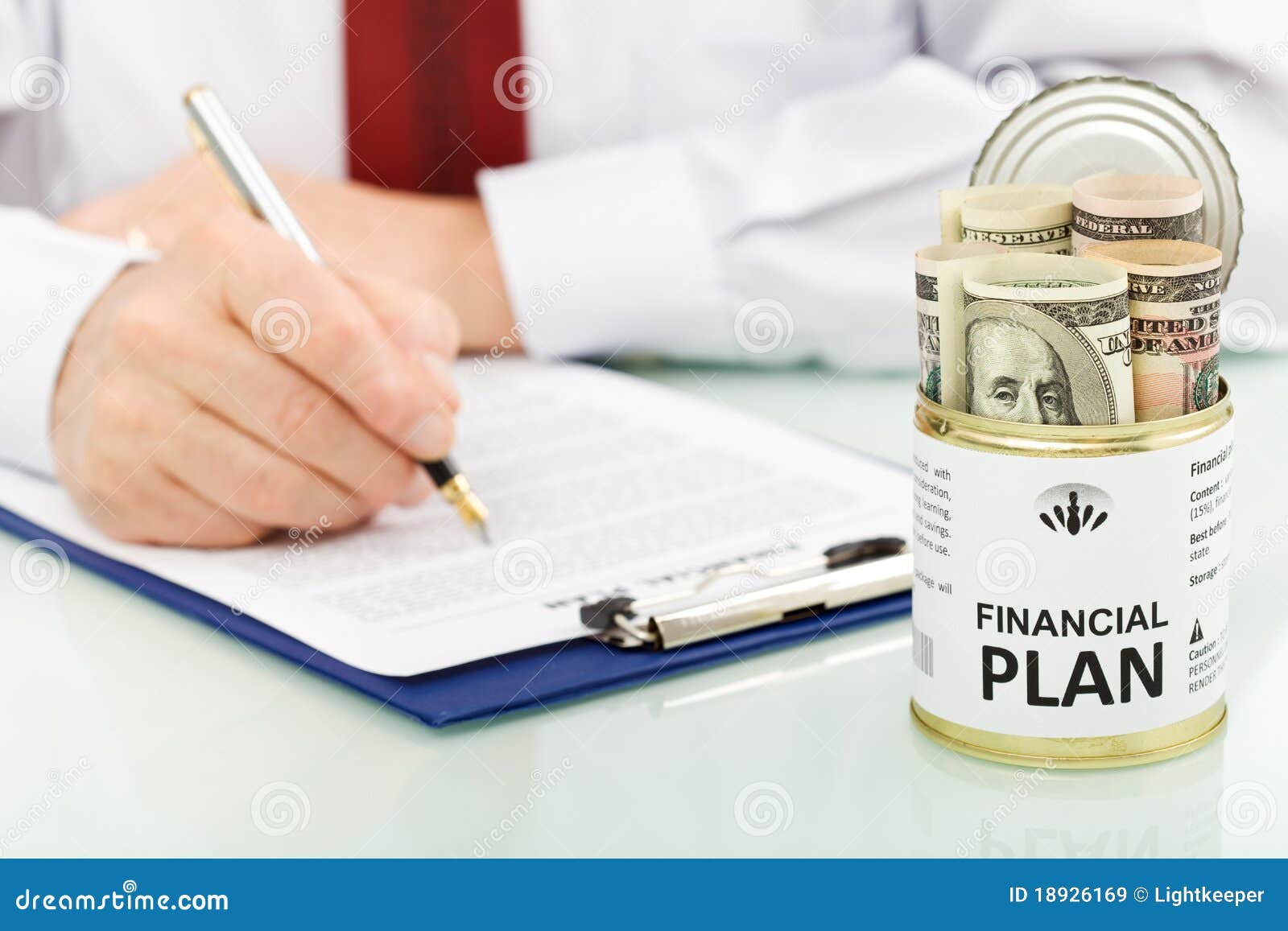 Financial Plan Concept with Dollars Stock Image - Image of american ...