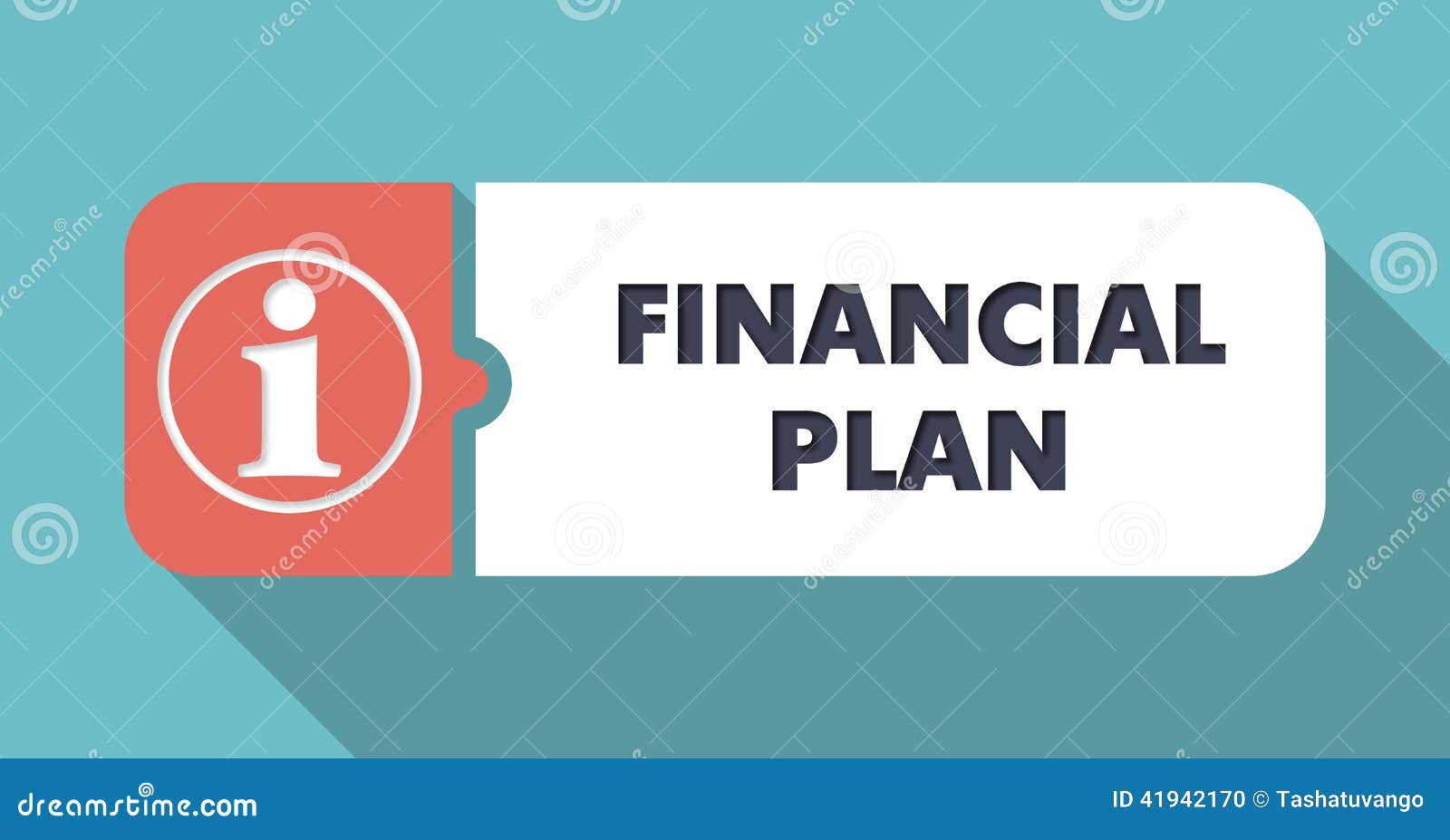 Financial Plan Concept in Flat Design. Stock Illustration ...