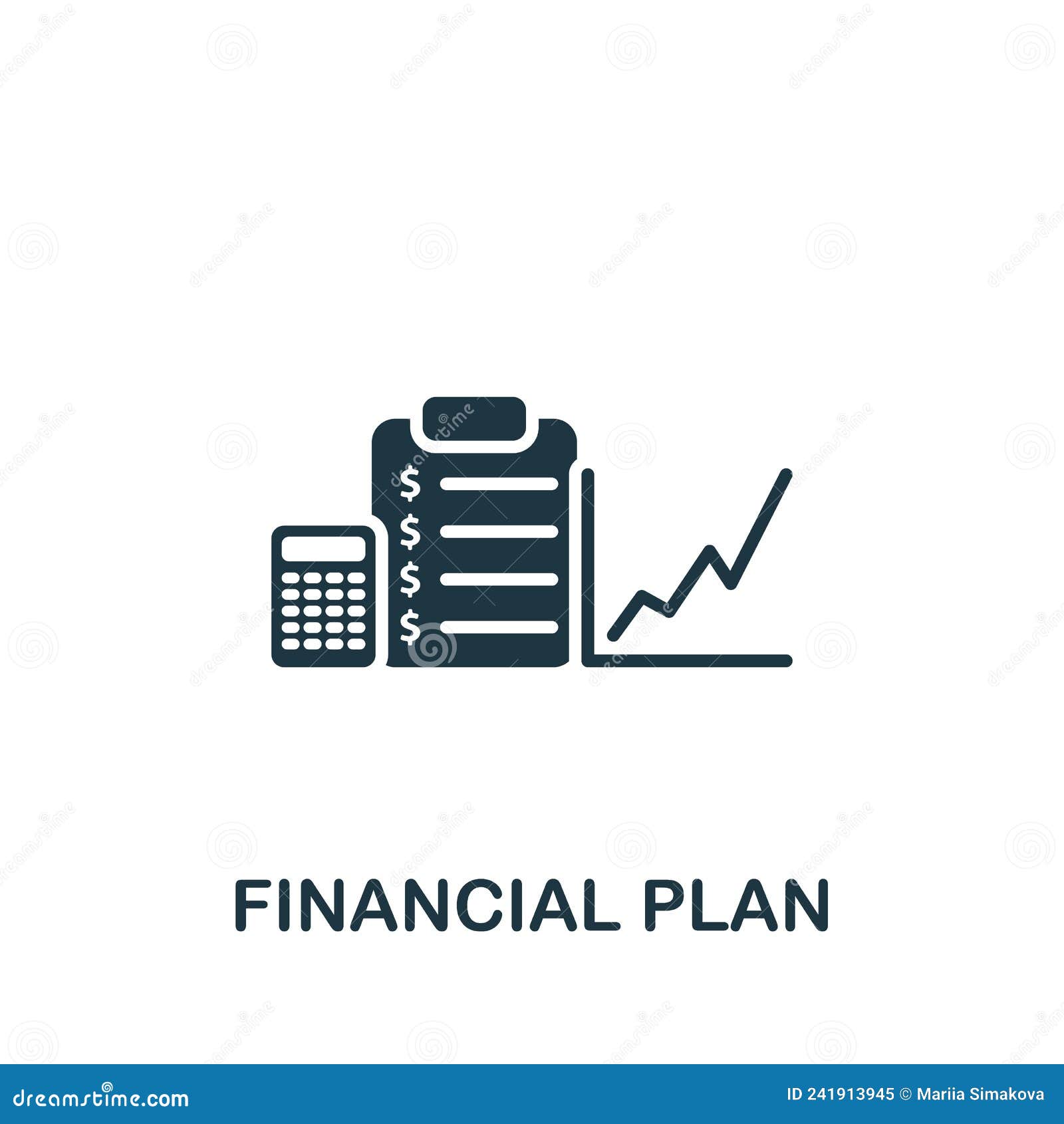 Financial Plan Icon. Monochrome Simple Icon for Templates, Web Design ...