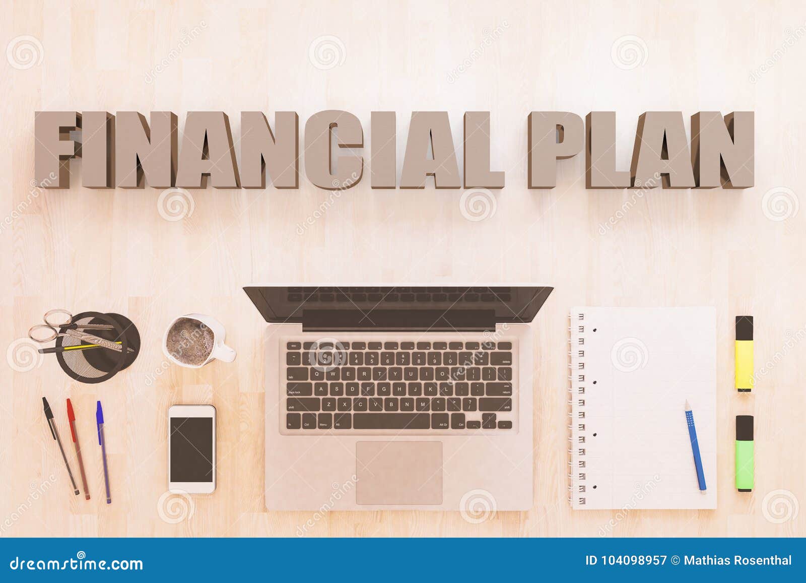 Financial Plan Text Concept Stock Illustration - Illustration of ...