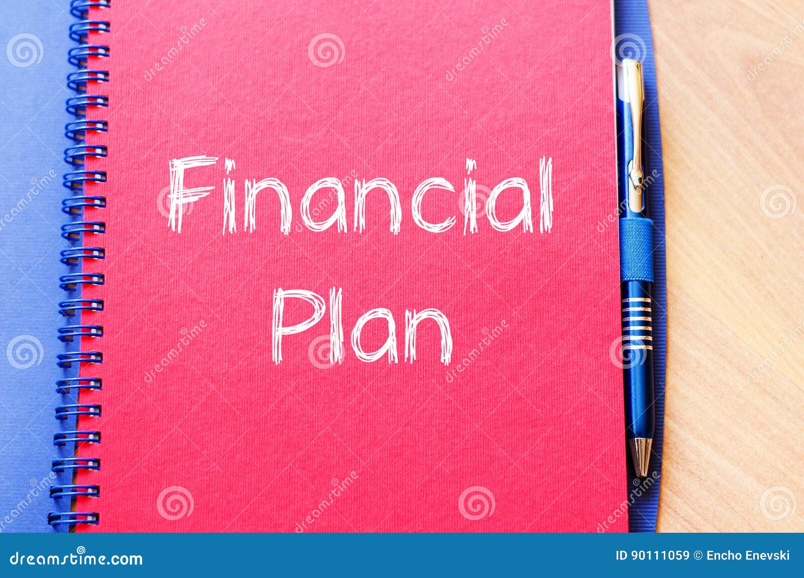 Financial Plan Text Concept on Notebook Stock Image - Image of page ...