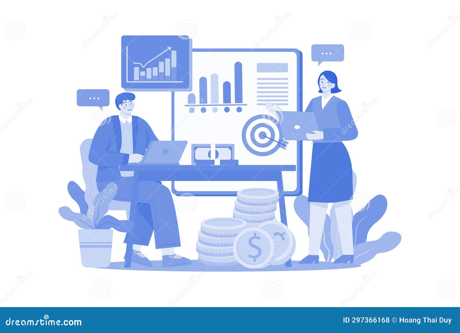 Financial Planner Illustration Concept on a White Background Stock ...