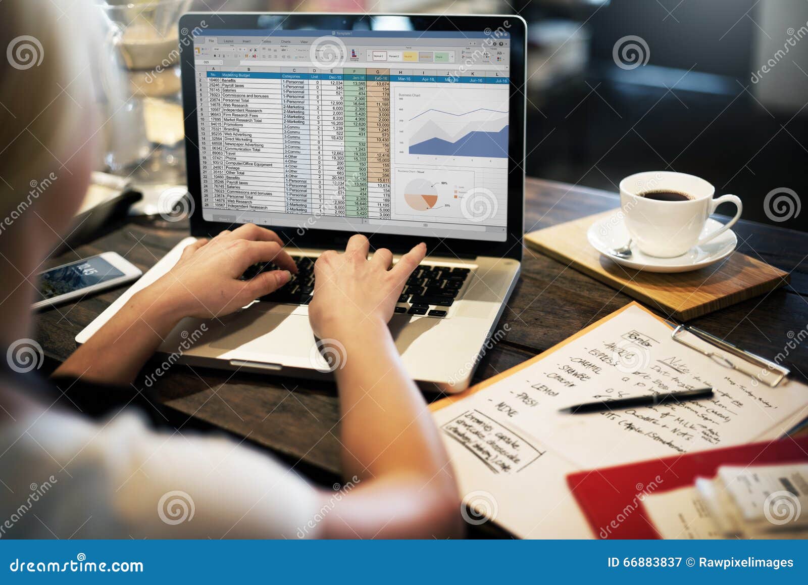 Financial Planning Accounting Report Spreadsheet Concept Stock Image ...
