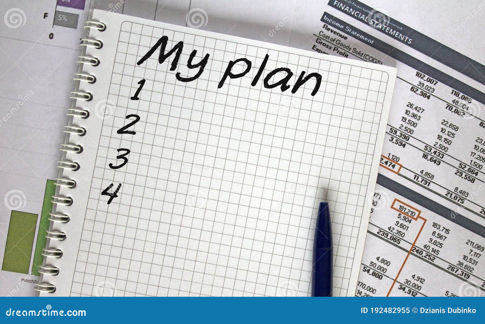 Financial Planning on Notebook, Business and Finance Concept Stock ...