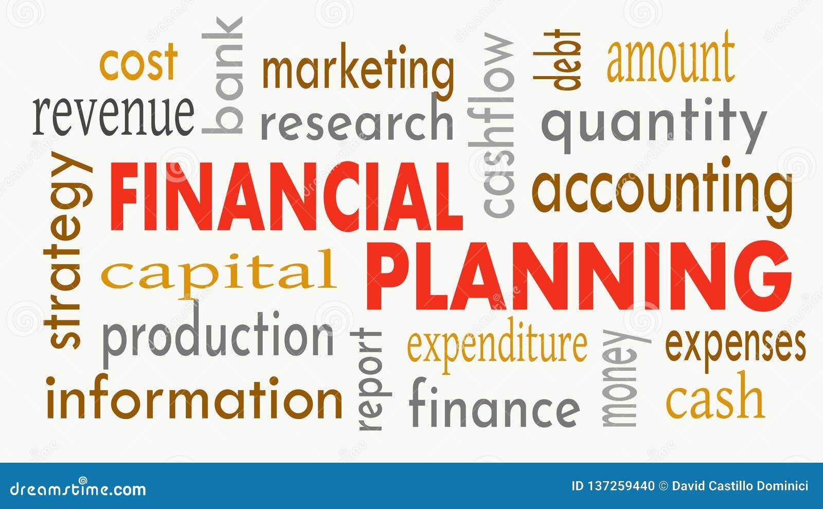 Financial Planning, Word Cloud Concept On White Background ...