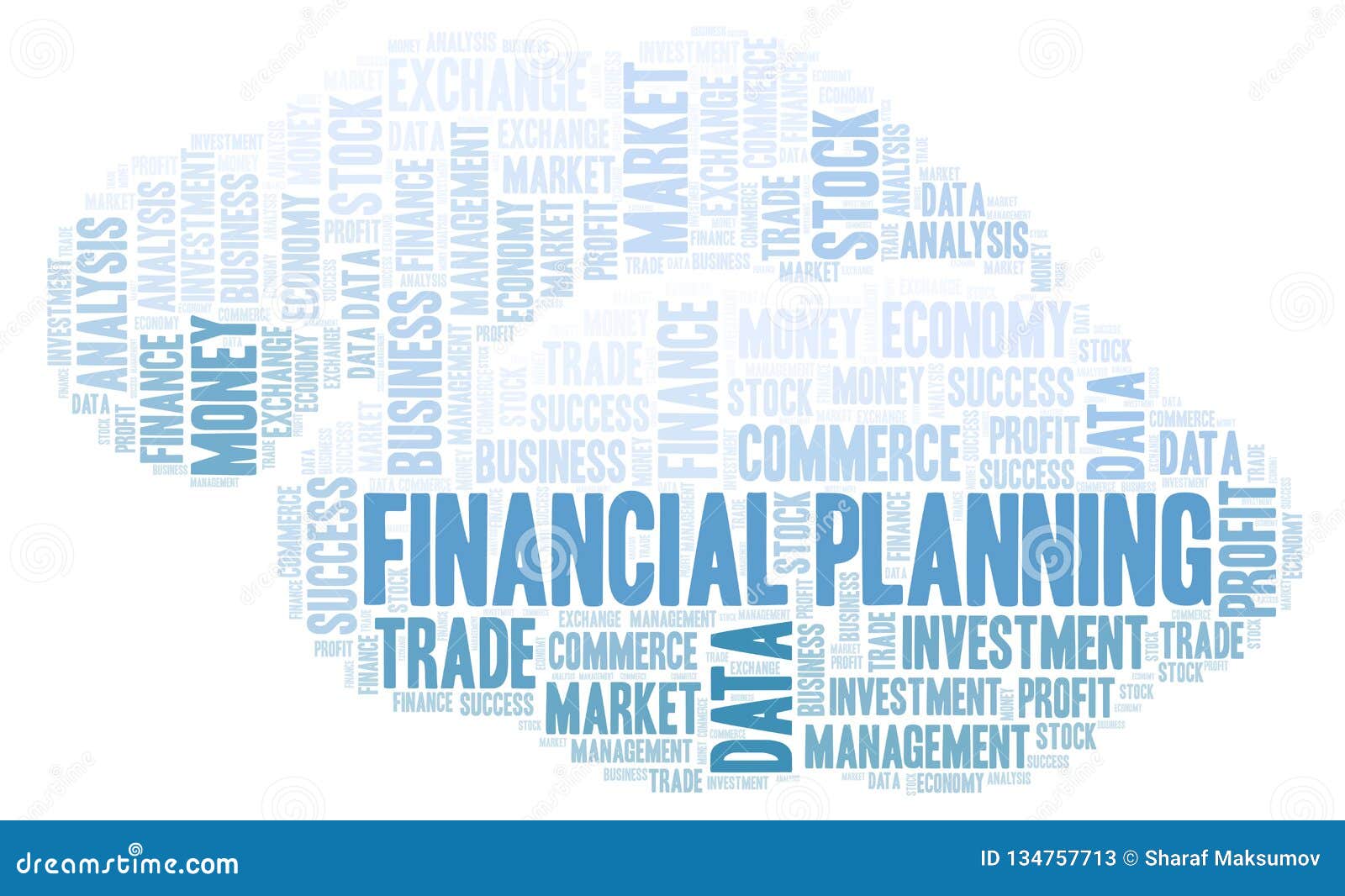 Financial Planning Word Cloud Stock Illustration - Illustration of ...