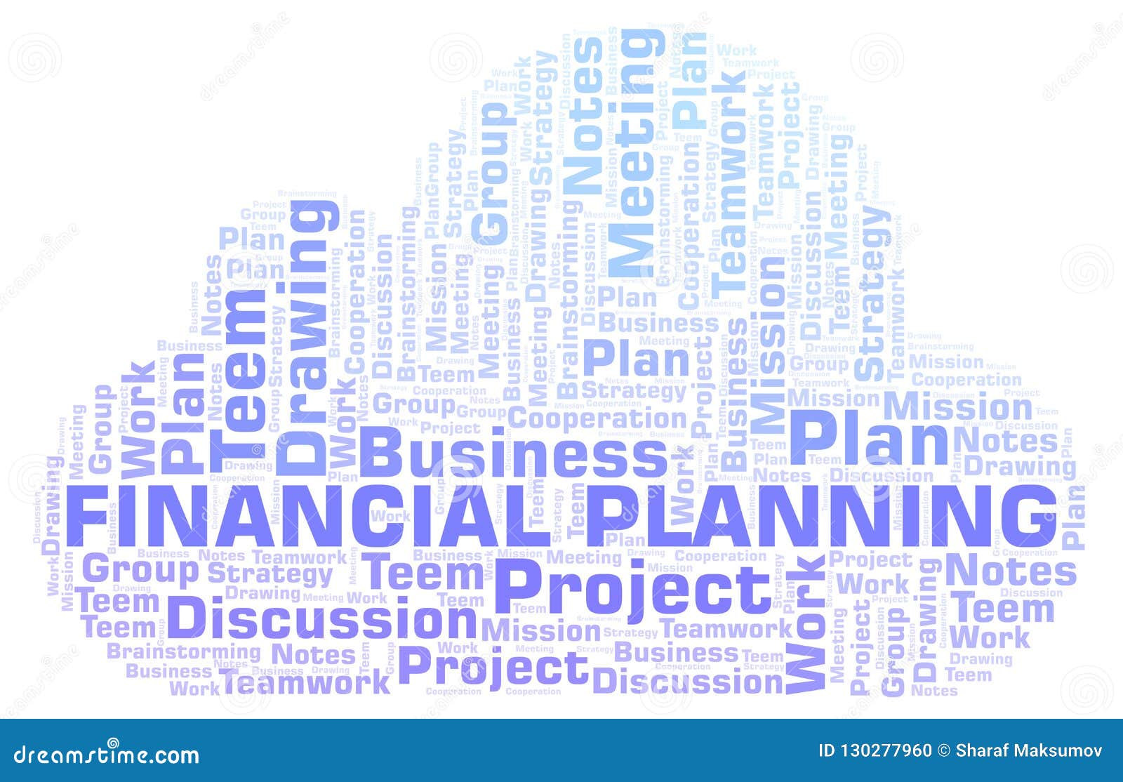 Financial Planning Word Cloud. Stock Illustration - Illustration of ...
