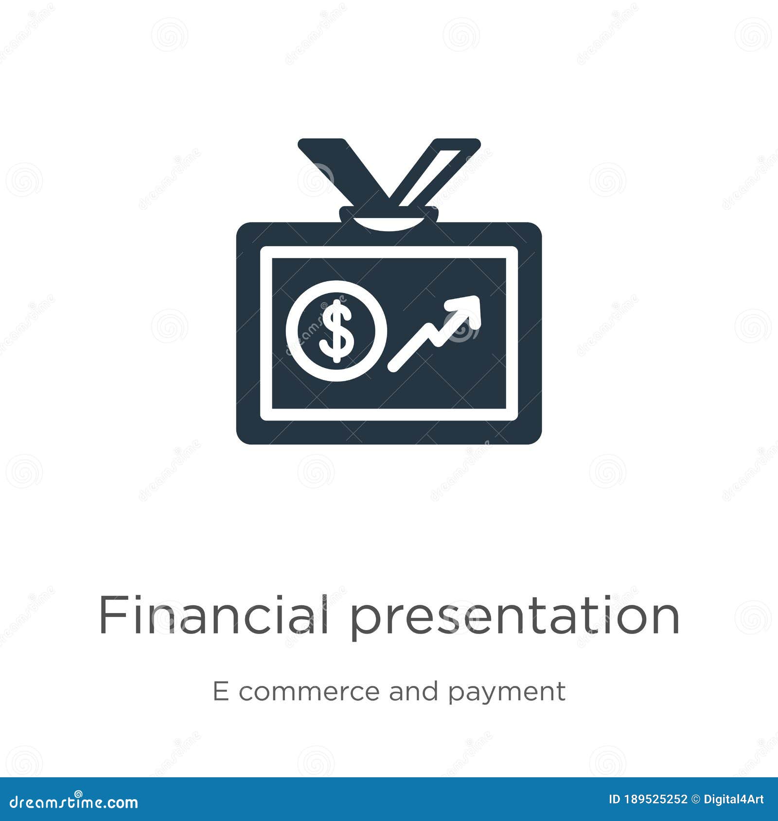 Financial Presentation Icon Vector. Trendy Flat Financial Presentation ...