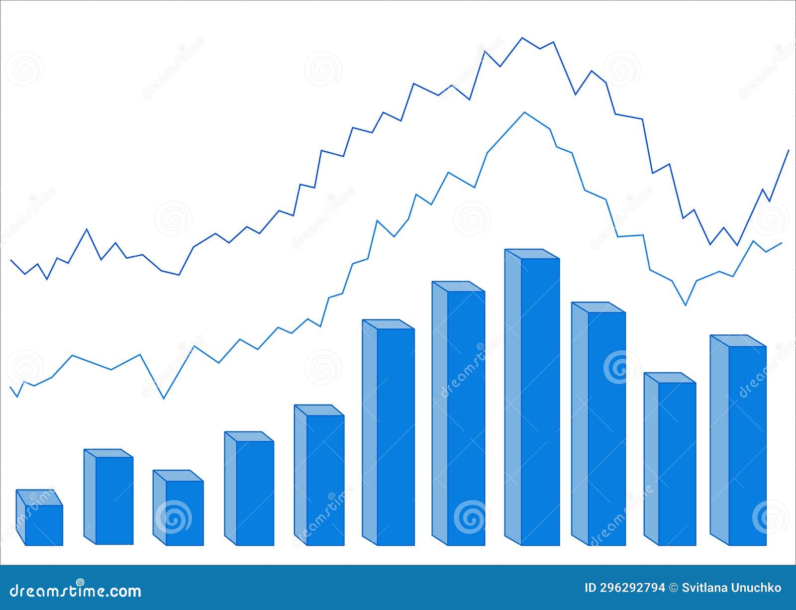Financial Printed Paper Charts, Graphs and Diagrams on the Table Stock ...
