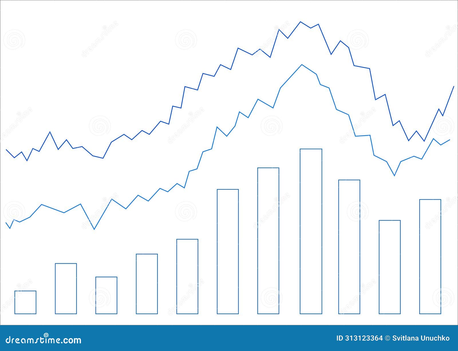 Financial Printed Paper Charts, Graphs and Diagrams on the Table Stock ...