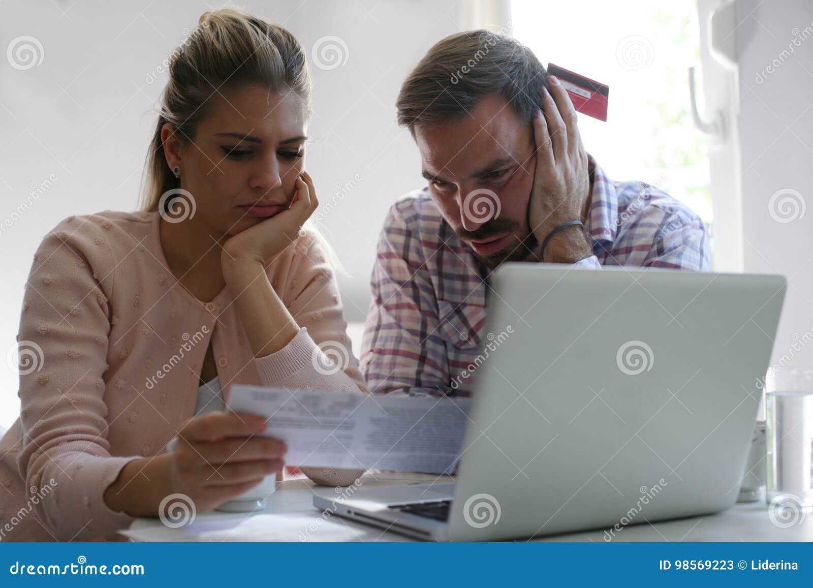 Financial problem. stock image. Image of hair, electronic - 98569223