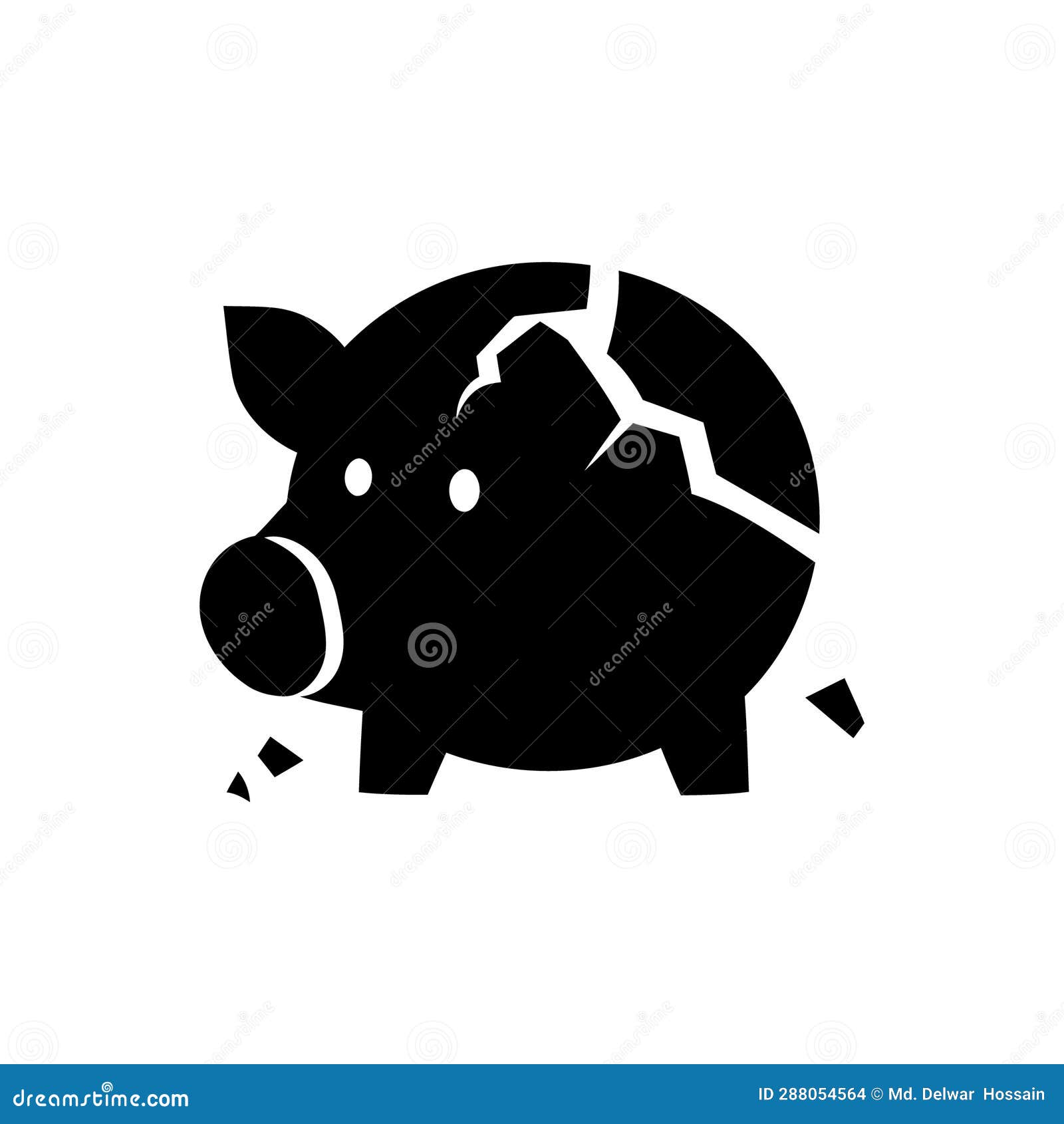 Financial problem icon stock vector. Illustration of brand - 288054564