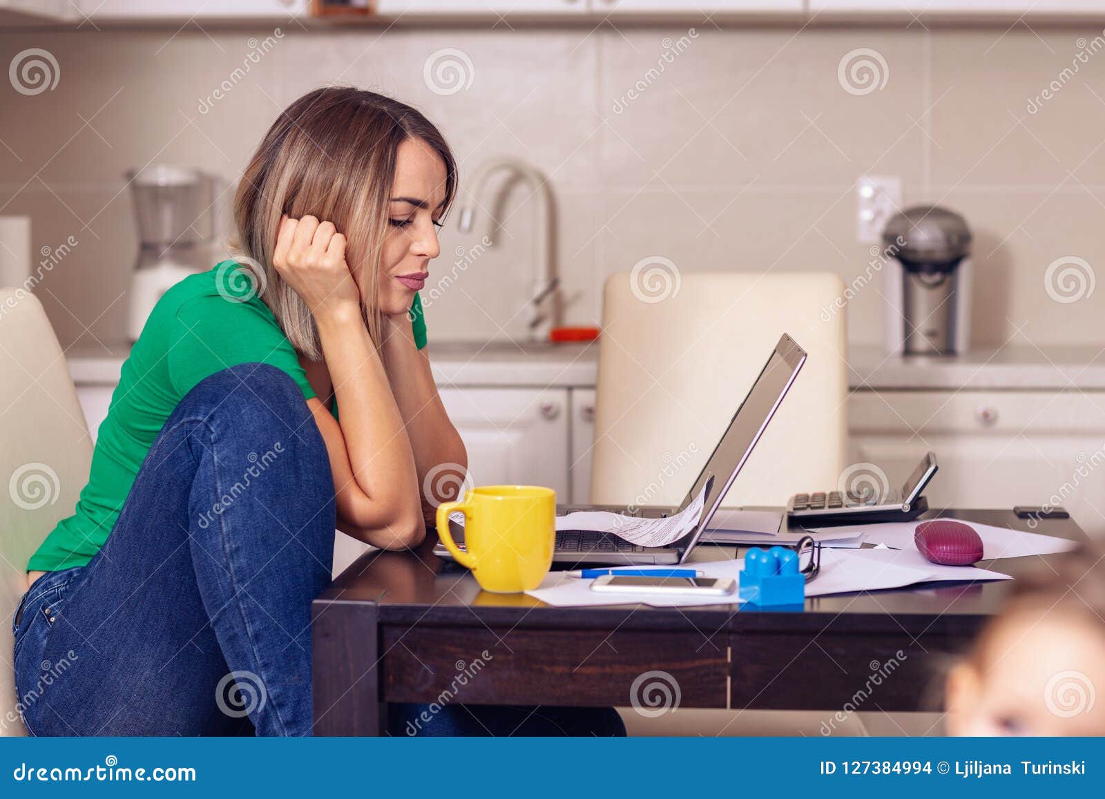 Financial Problems-financial Issues -Woman Doing Her Bills Stock Photo ...