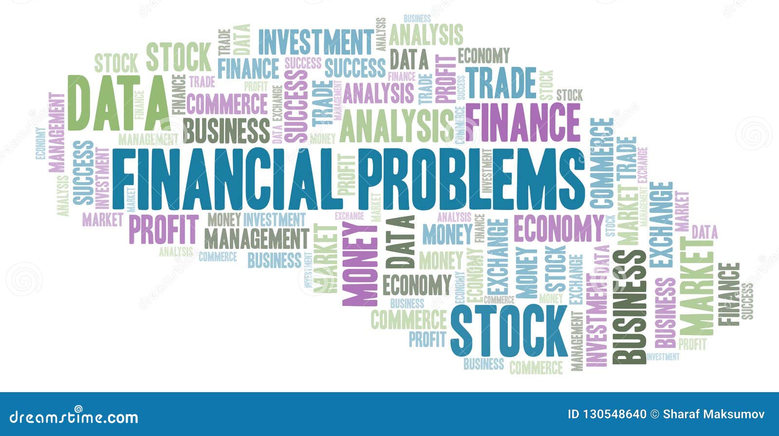 Financial Problems Word Cloud. Stock Illustration - Illustration of ...