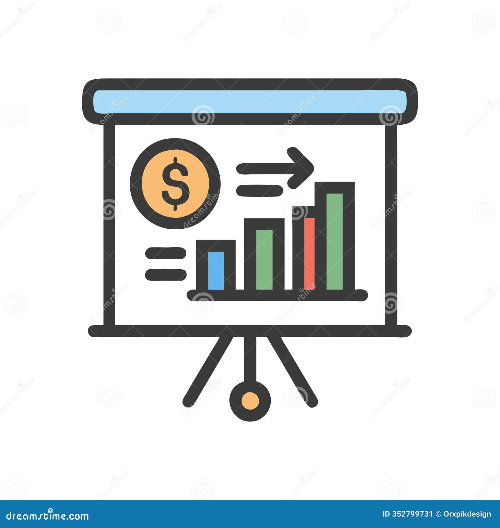 Financial Projections Icon For Forecasting Cartoon Vector ...