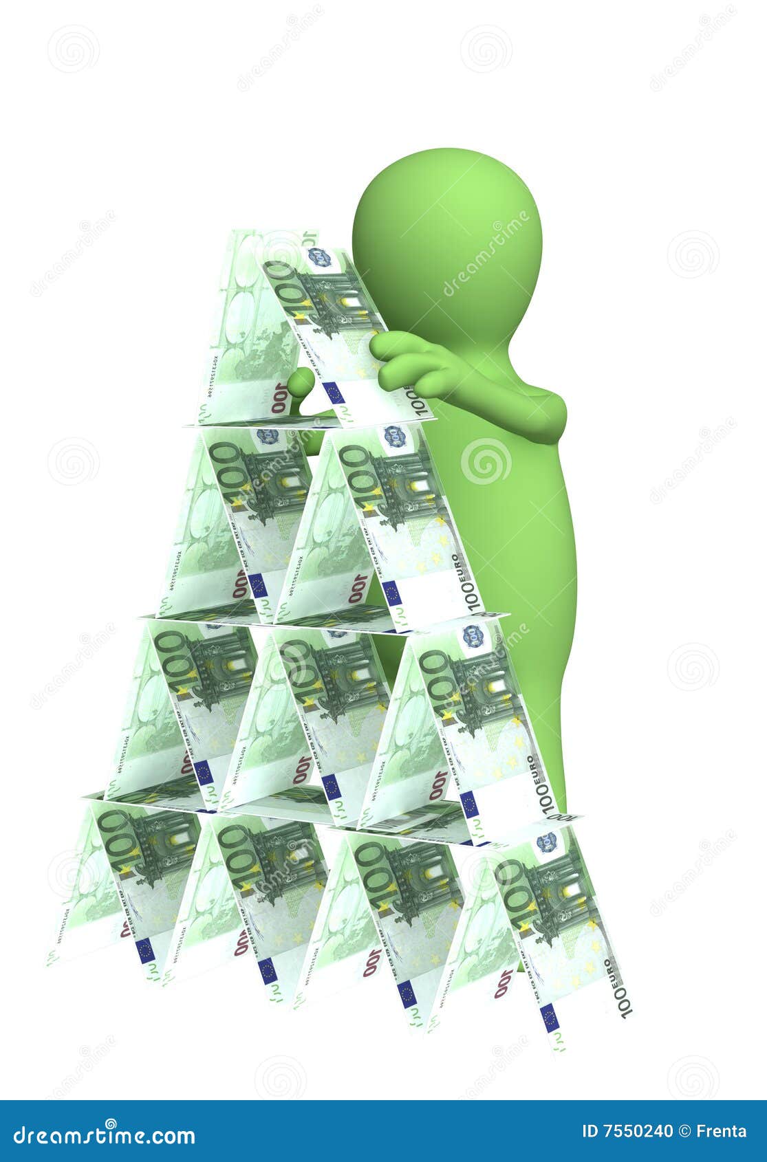 Financial pyramid stock illustration. Illustration of dexterity - 7550240