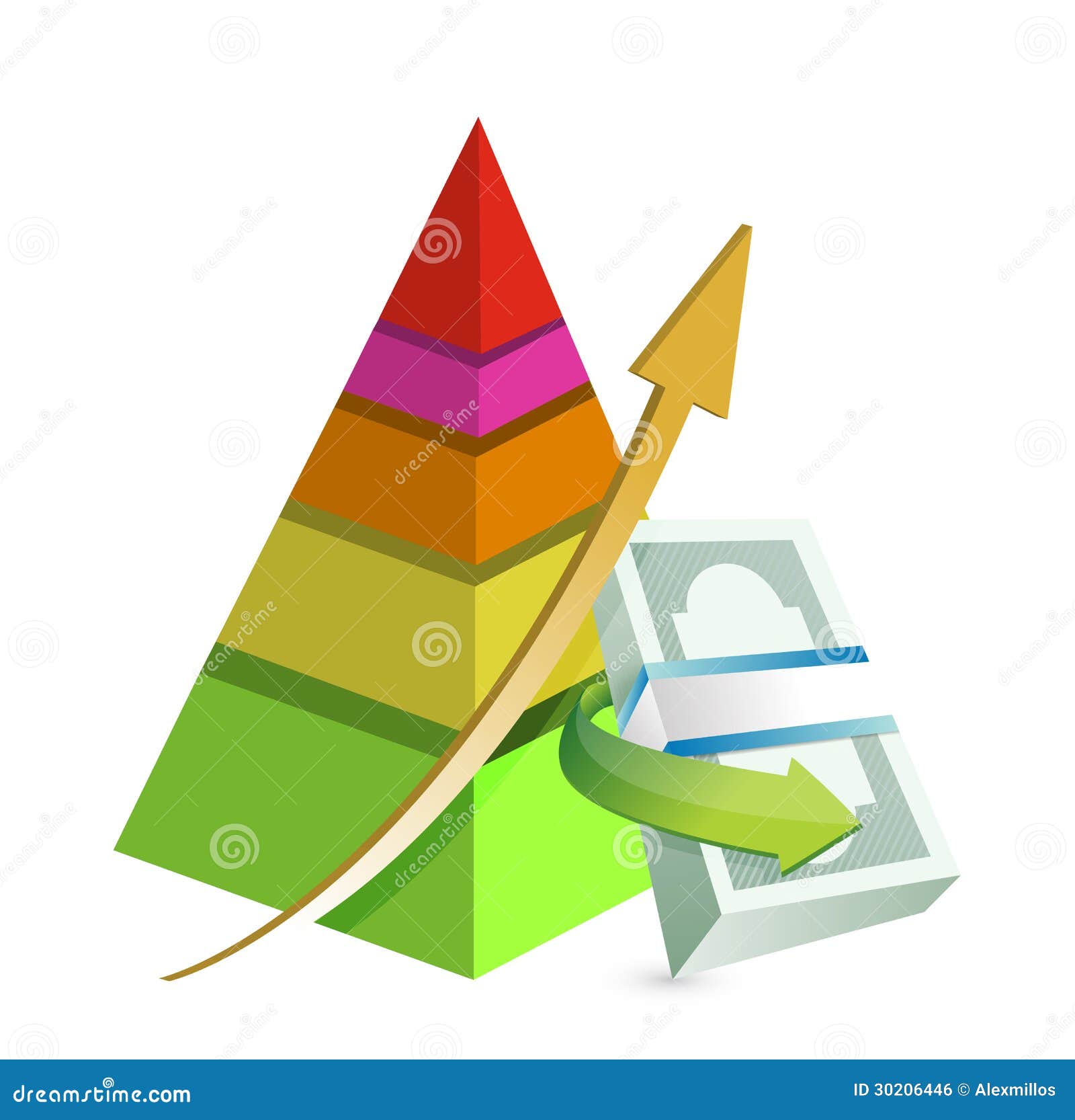 Financial Pyramid Chart Illustration Stock Illustration - Illustration ...