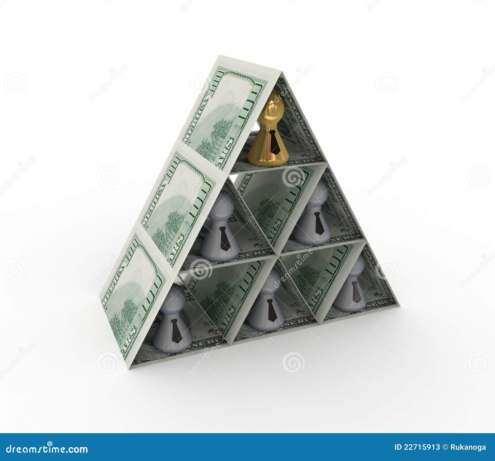 Financial pyramid concept. stock illustration. Illustration of level ...