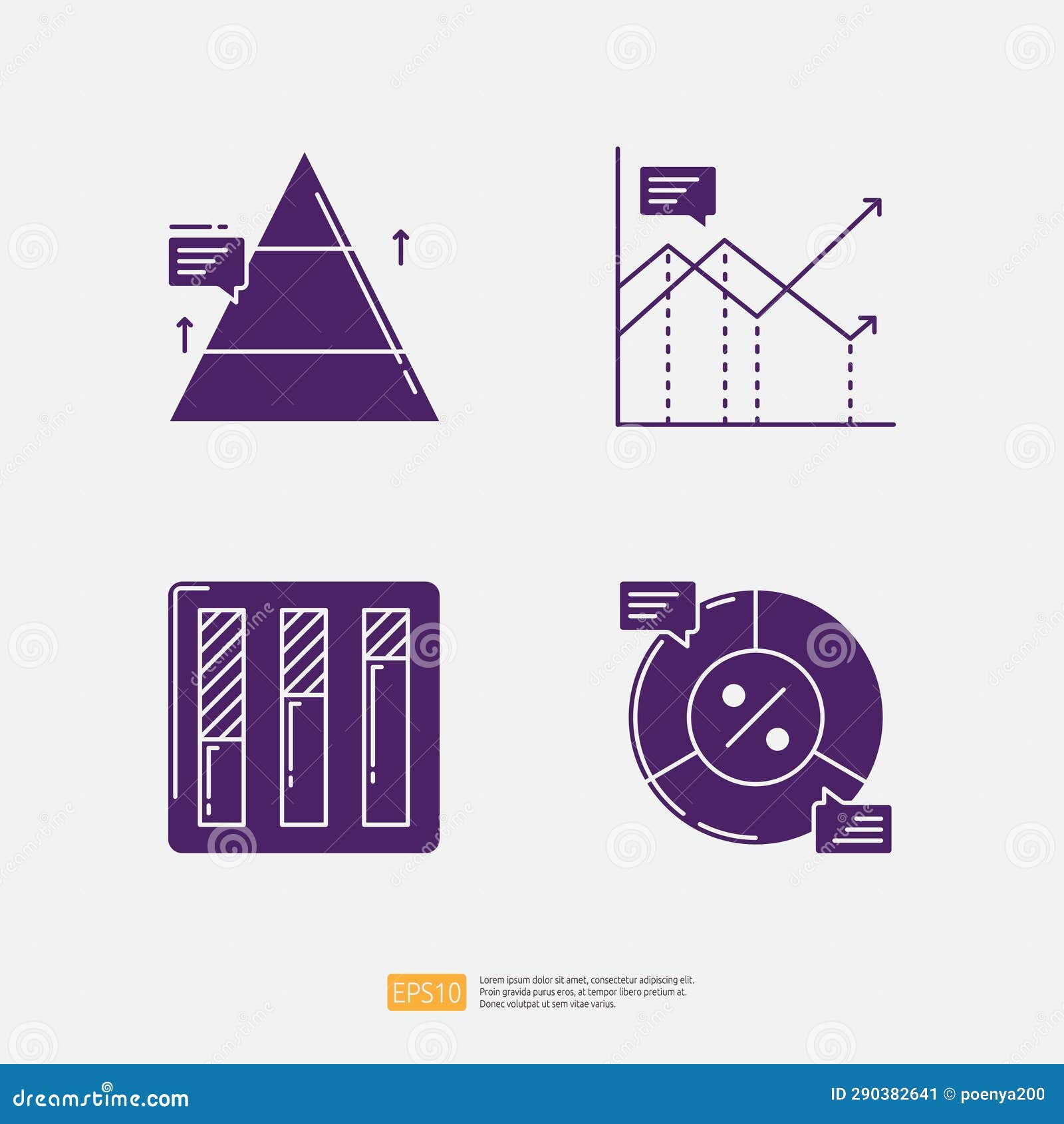 Financial Pyramid, Increase Growth Chart, Statistic Bar Diagram, Pie ...