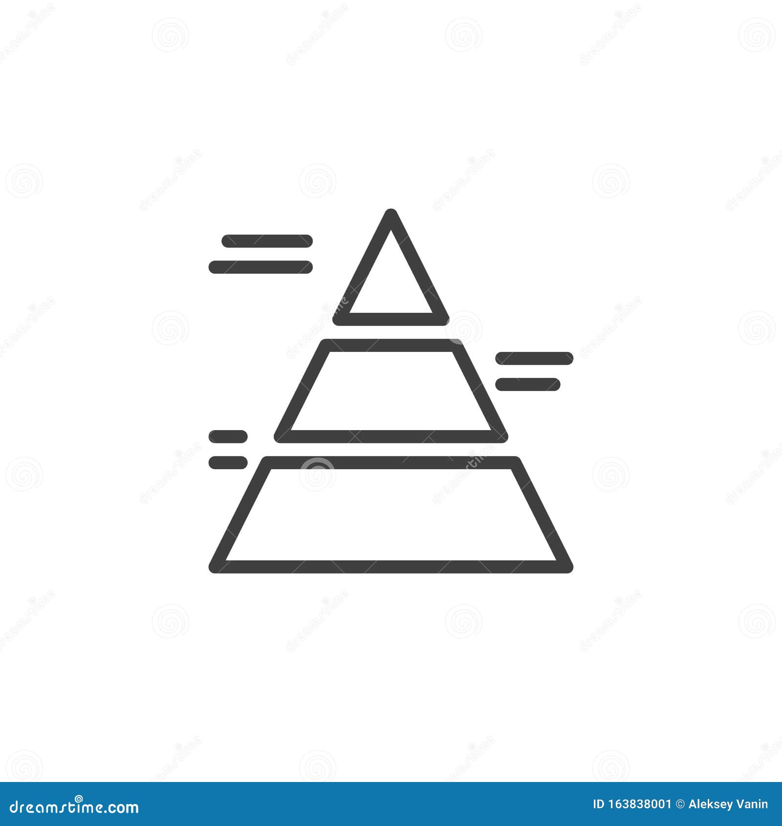 Financial Pyramid Line Icon Stock Vector - Illustration of symbol ...