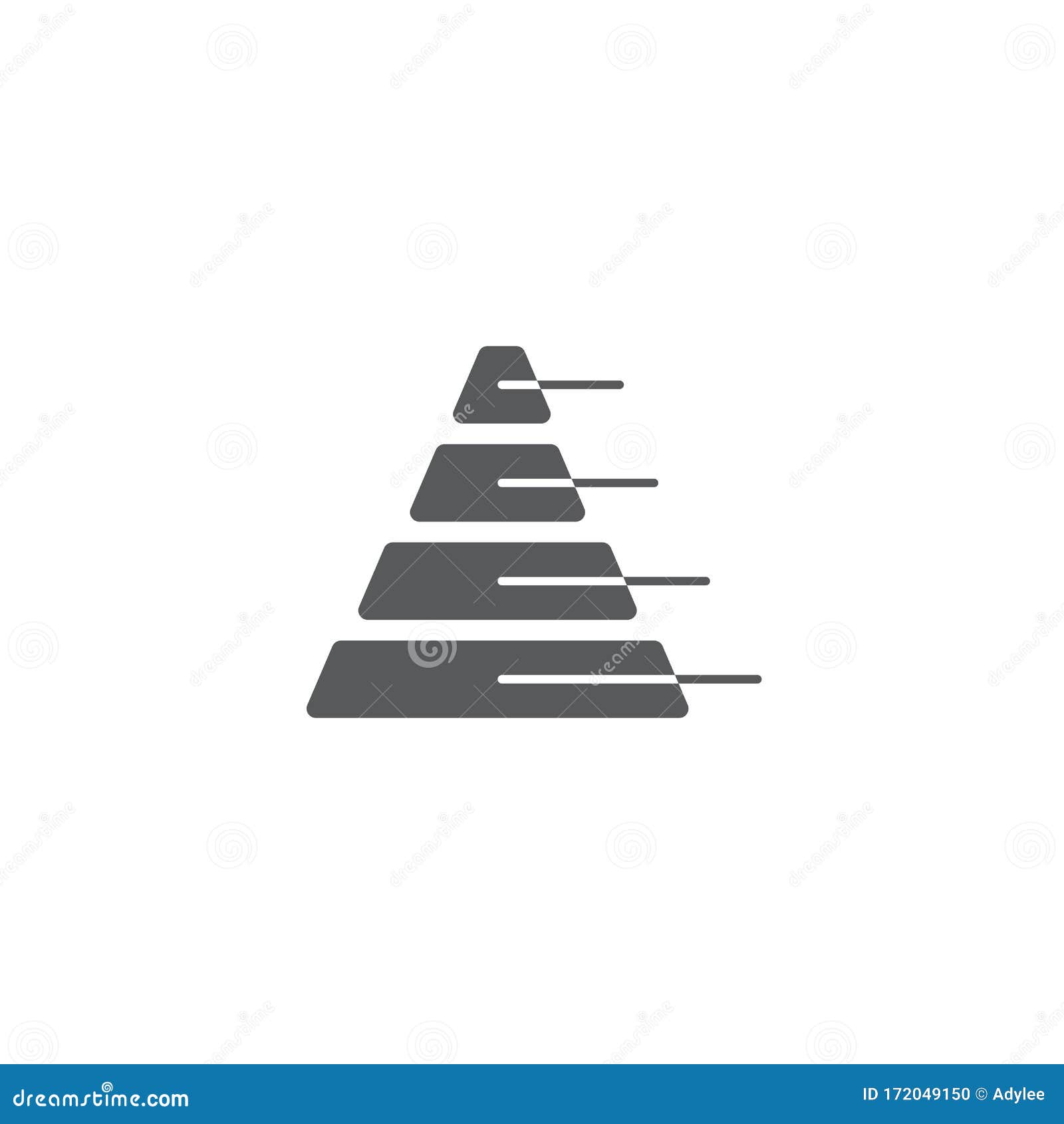 Financial Pyramid Vector Icon Symbol Isolated on White Background Stock ...