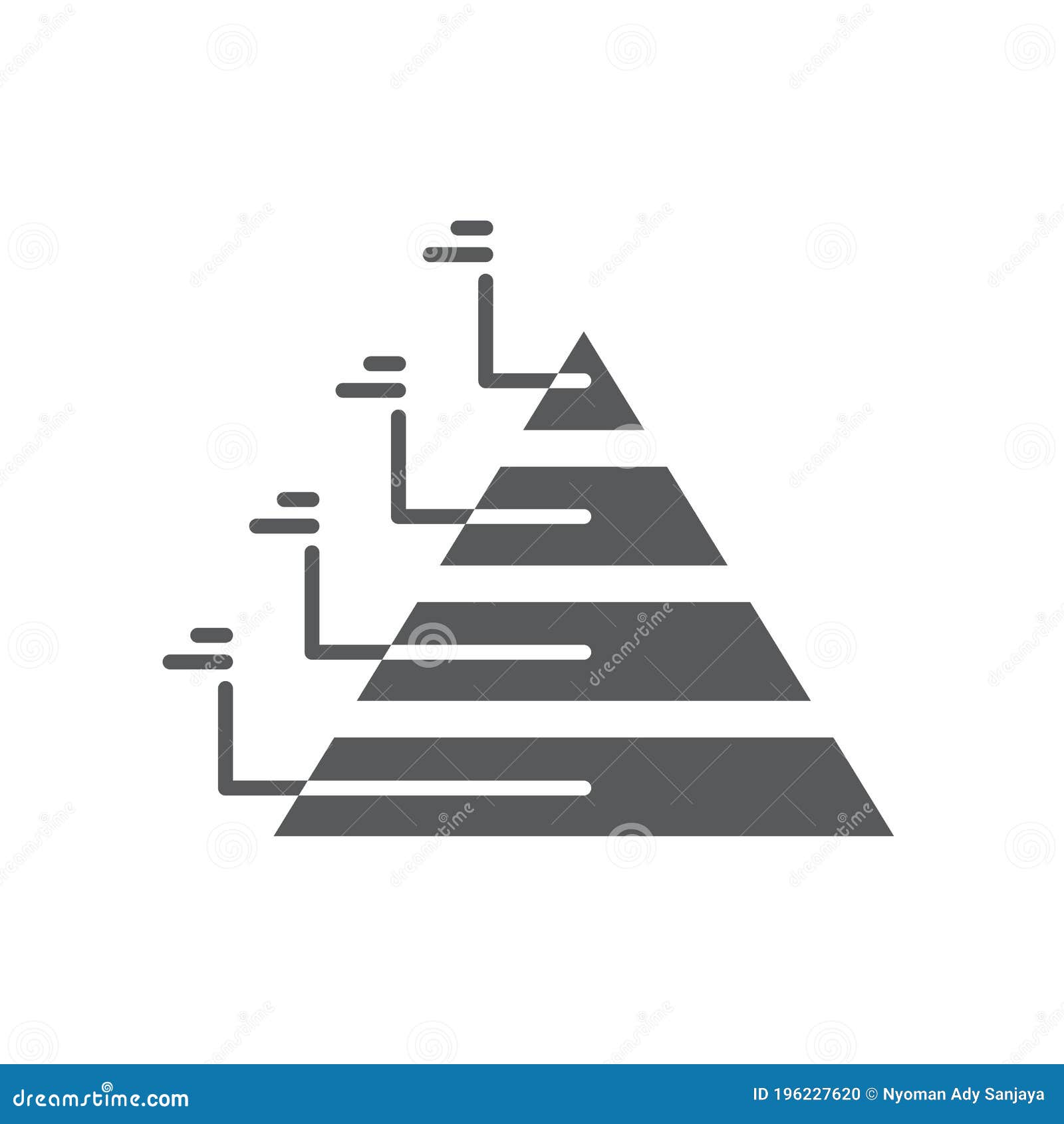Financial Pyramid Vector Icon Symbol Isolated on White Background Stock ...