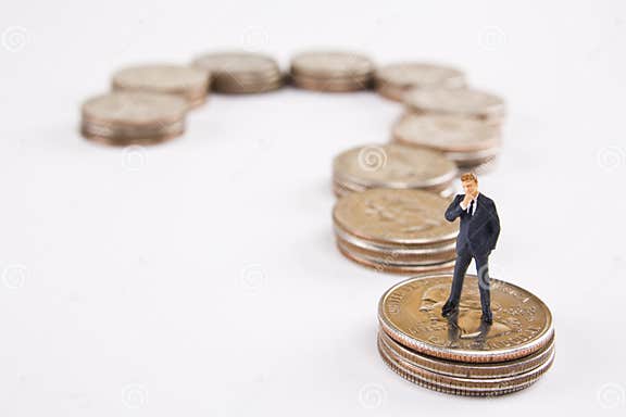 Financial Questioning Concept Stock Photo - Image of figurine, finance ...