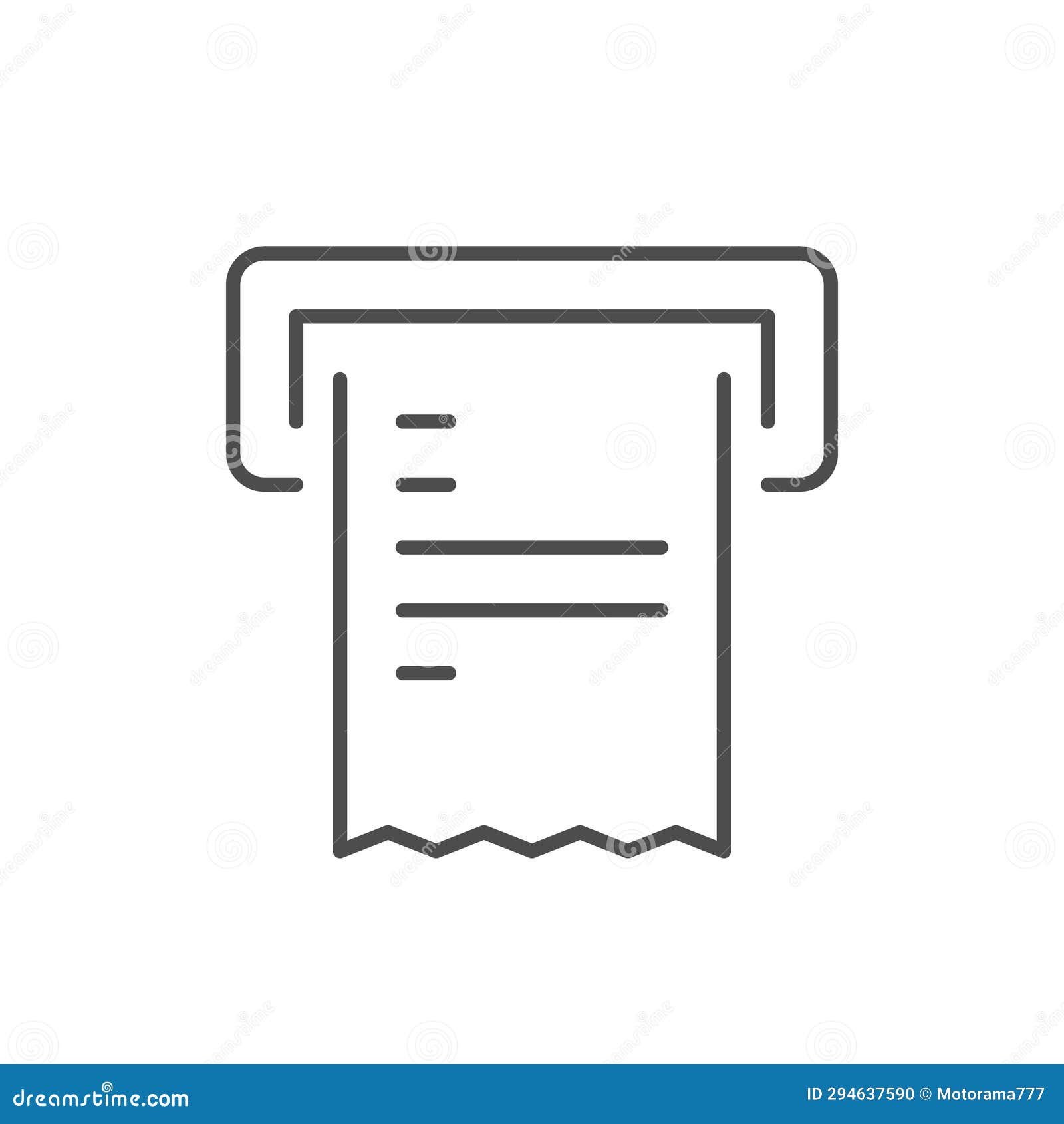 Financial Receipt Roll Decomposed Pixel Icon Vector Illustration ...
