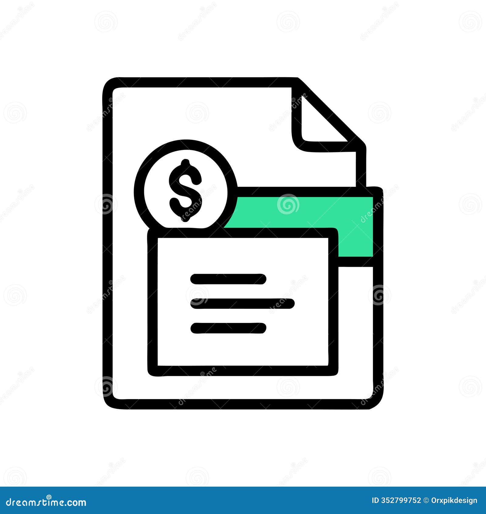 Financial Records Management Icon Stock Vector - Illustration of ...