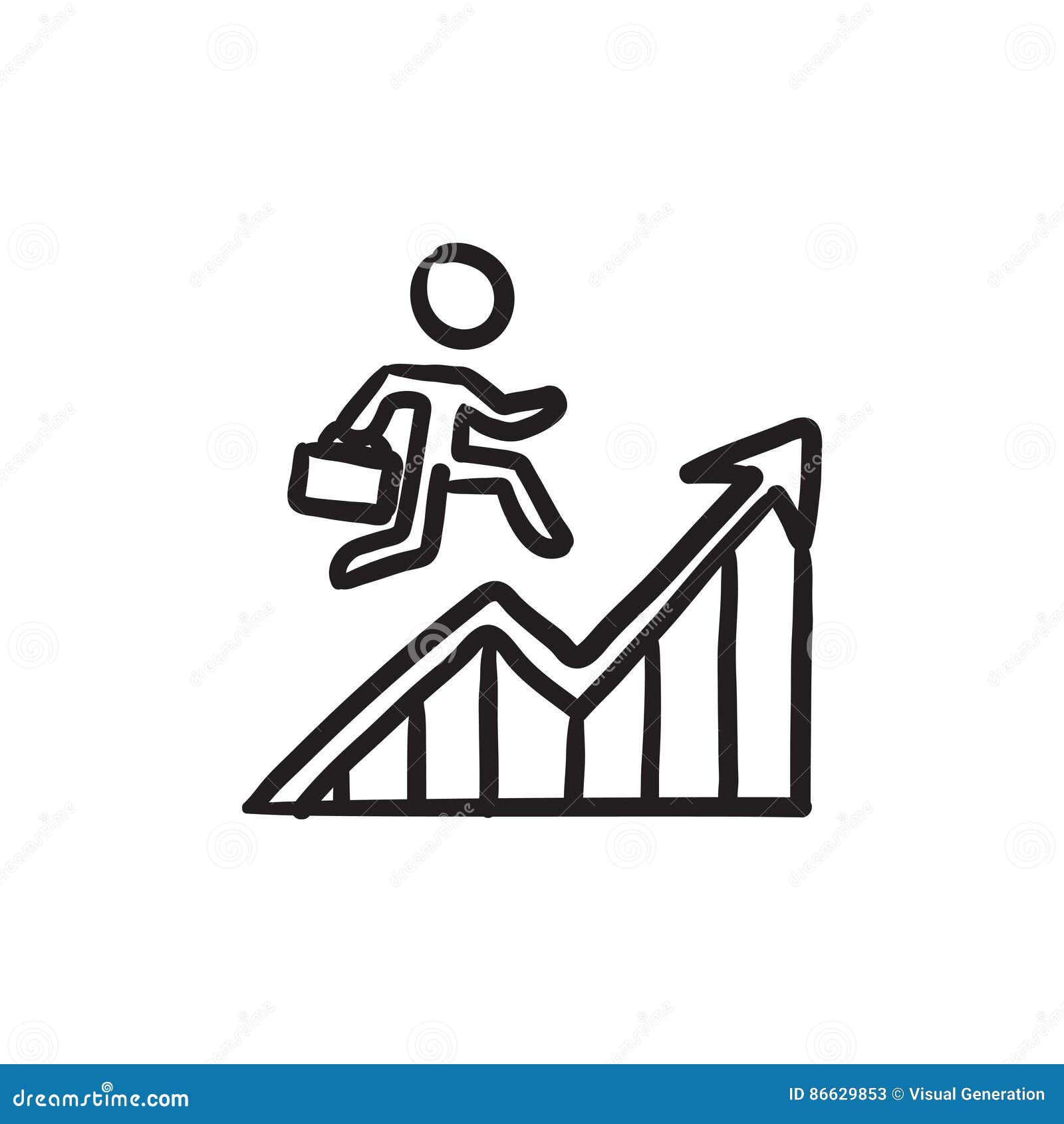 Financial Recovery Sketch Icon. Stock Vector - Illustration of ...