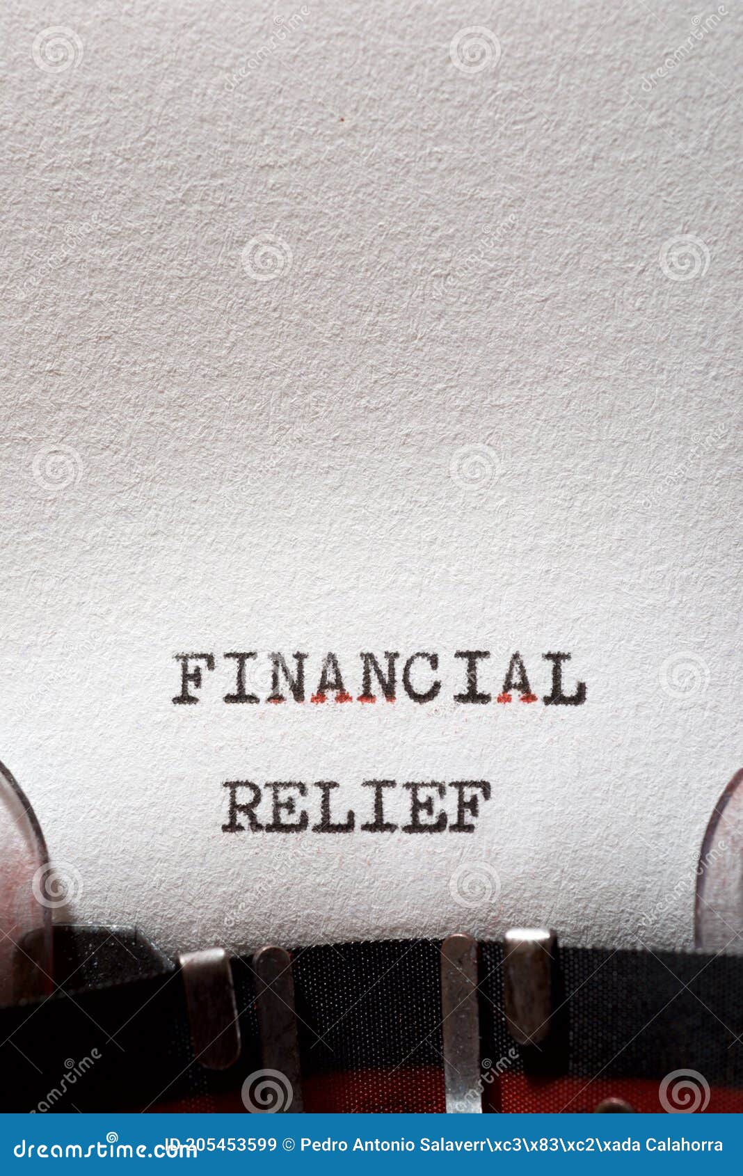 Financial relief phrase stock image. Image of compensation - 205453599