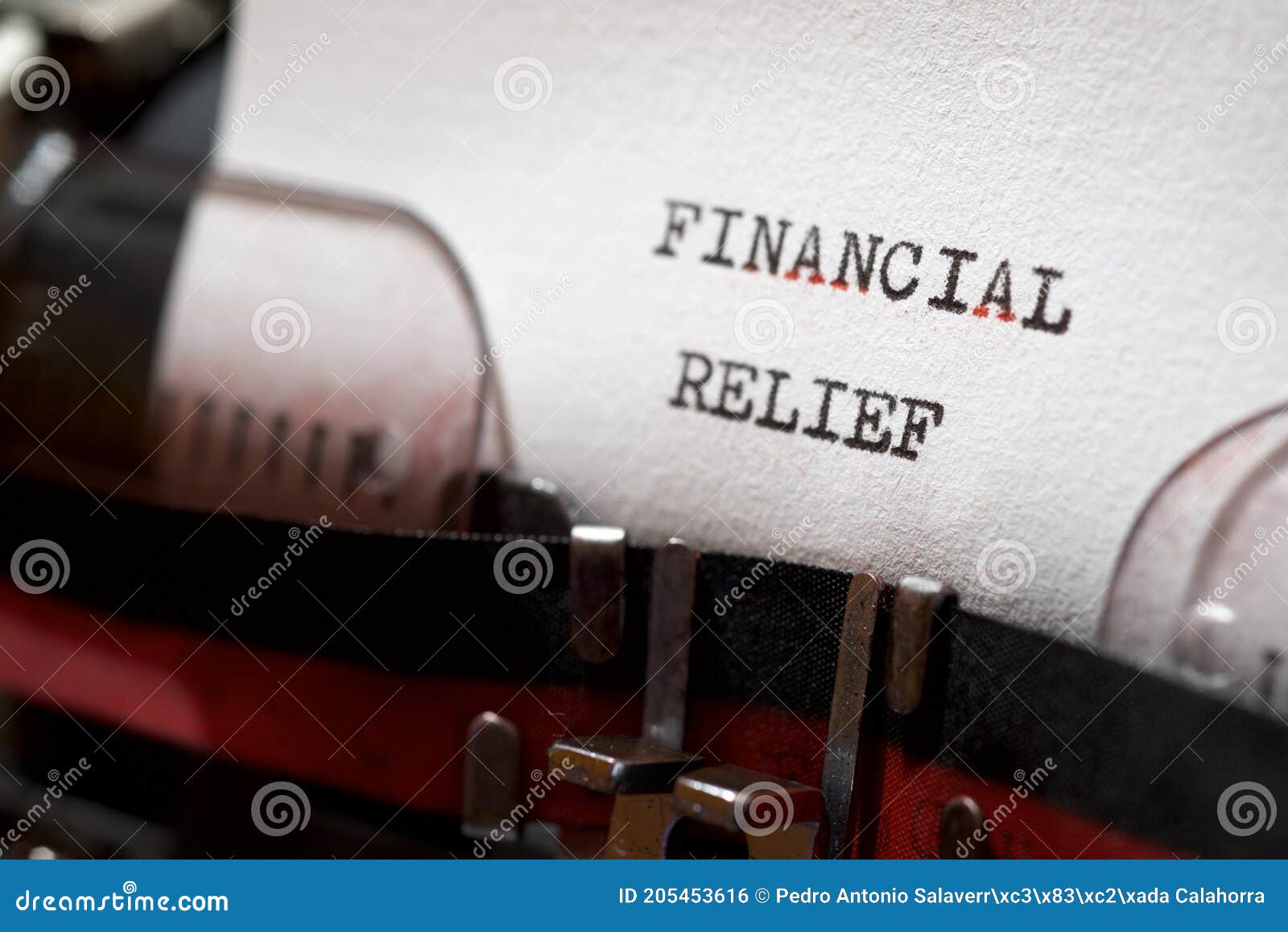 Financial relief phrase stock photo. Image of deduction - 205453616